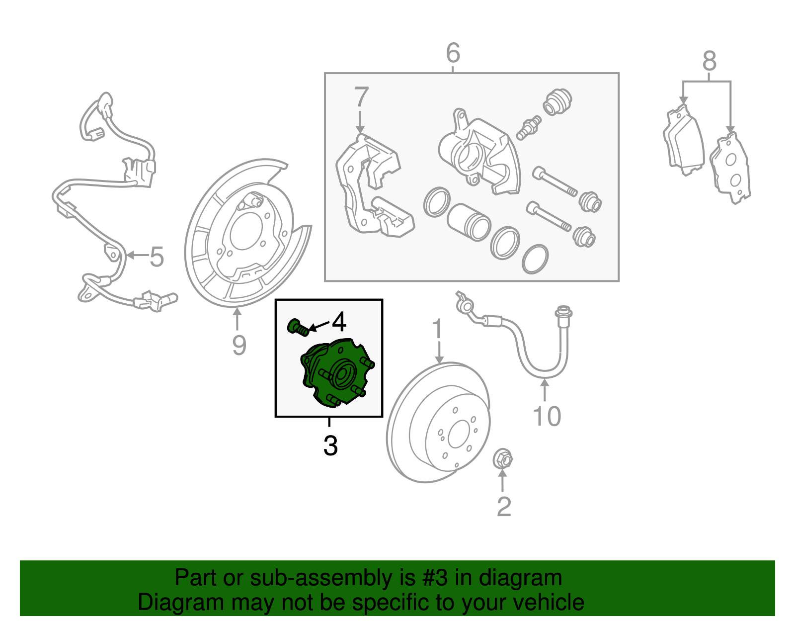 OEM 2006-2018 Toyota RAV4 Wheel Bearing and Hub (Left, Right, Rear ...