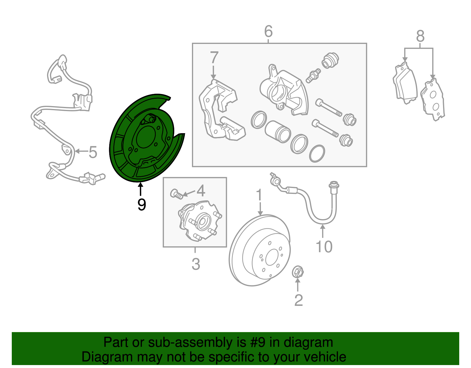 2006-2018 Toyota RAV4 Backing Plate 46504-42040 | OEM Parts Online