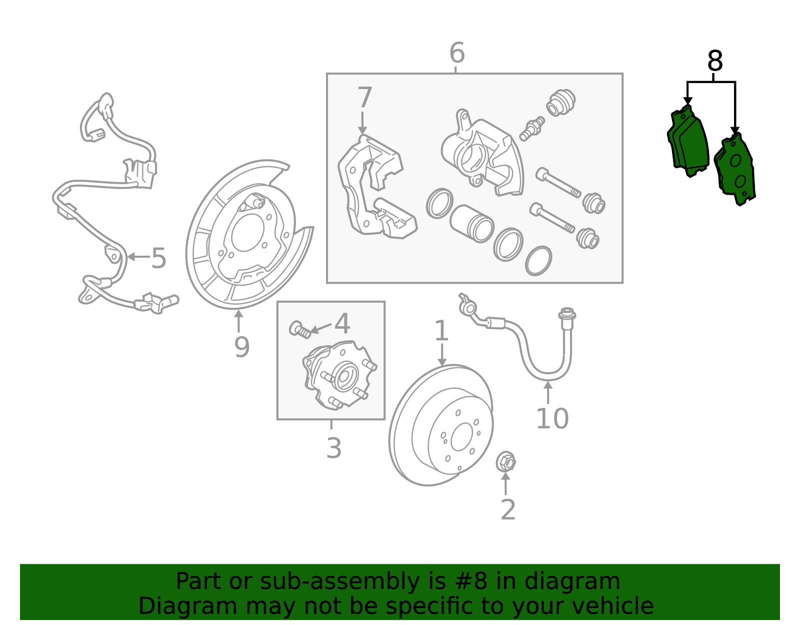 2006-2018 Toyota RAV4 Brake Pads Rear 04466-42060 | OEM Parts Online