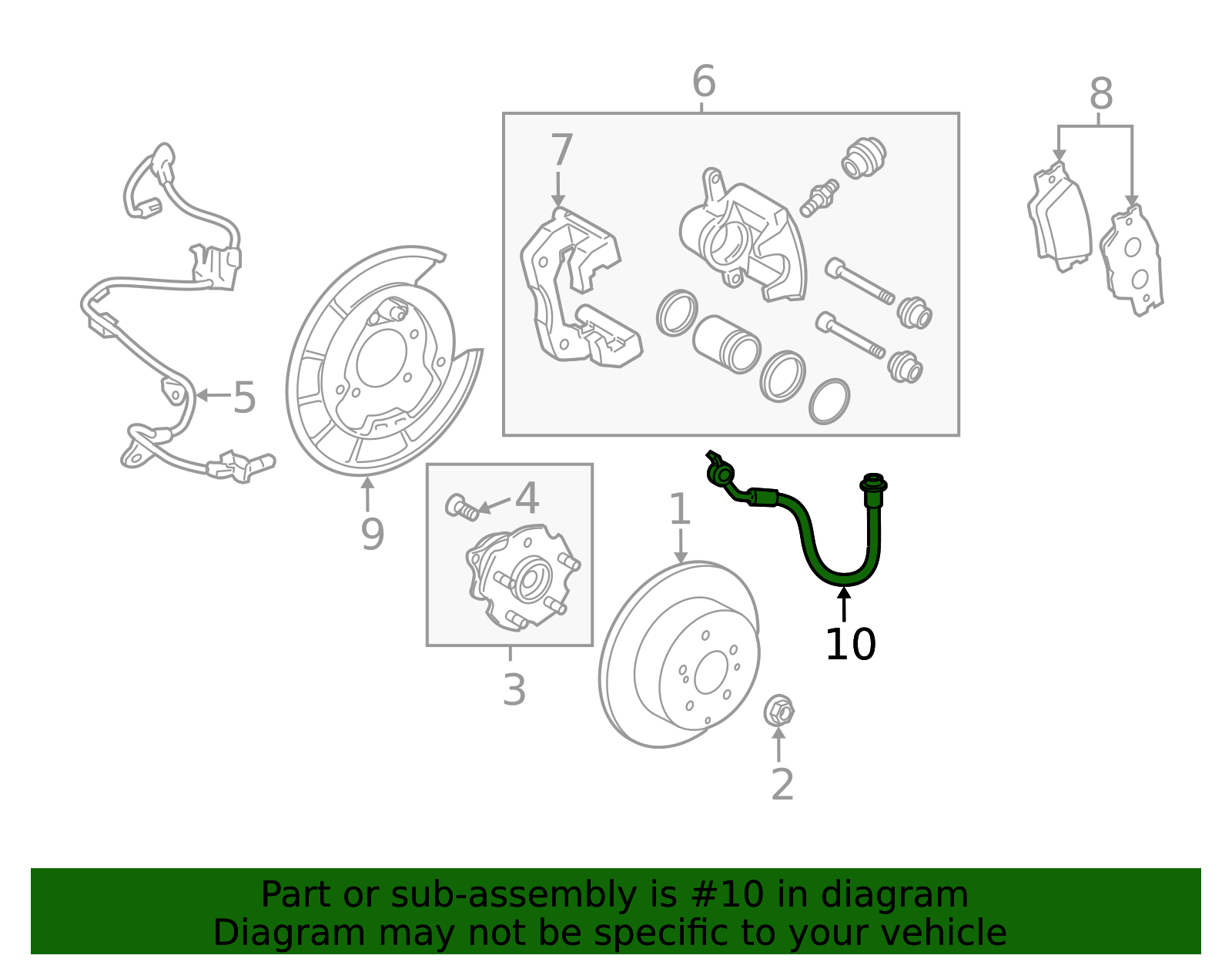 2006-2012 Toyota RAV4 Brake Hose 90947-02F51 | Toyota Parts Center