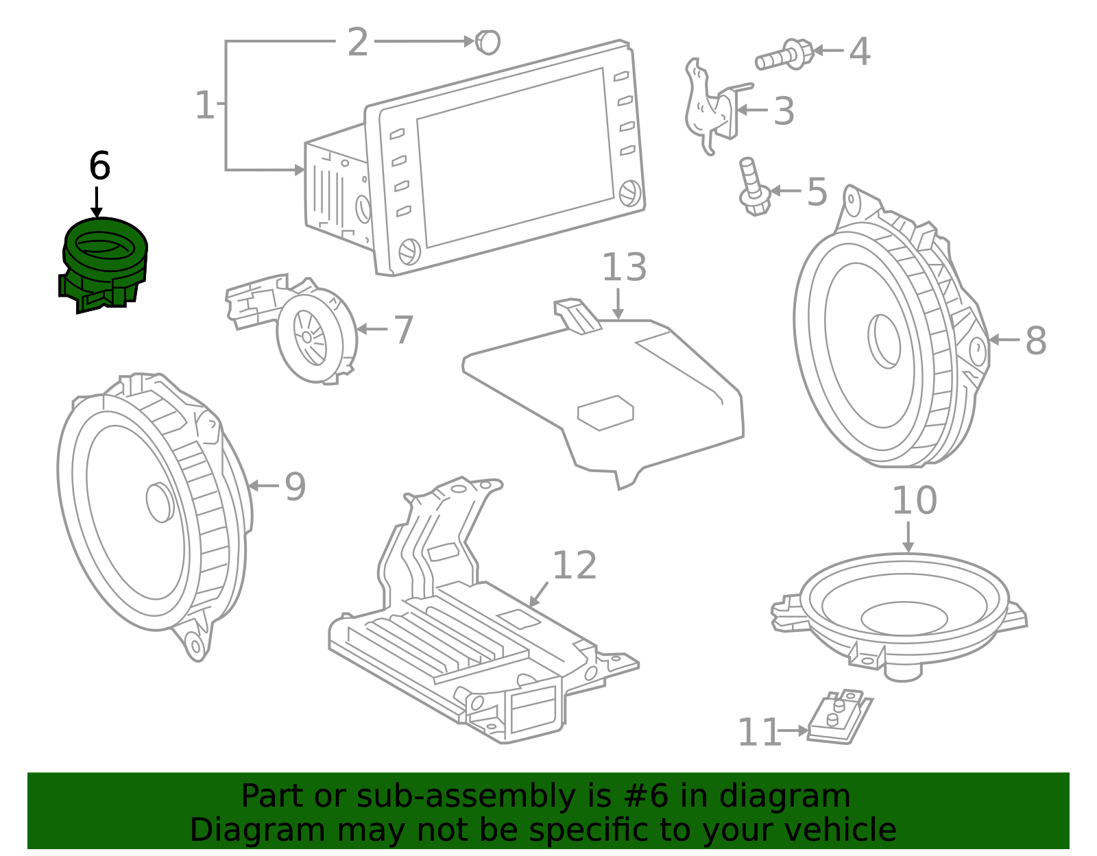 2019-2025 Toyota Inst Panel Speaker 86150-0W670 | MotorMotor