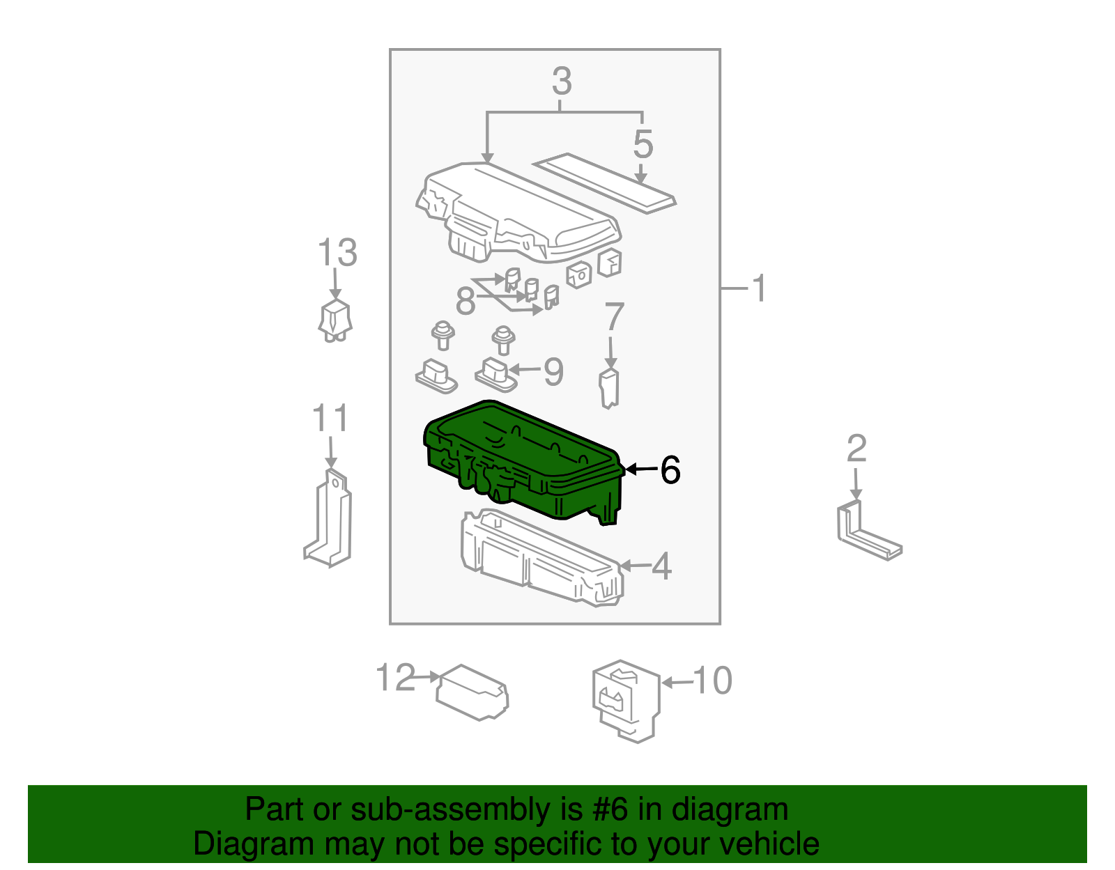 38210-S9V-A13 - Fuse Box 2005 Honda Pilot | Honda Parts Online
