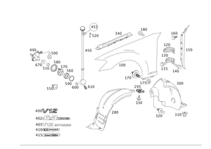 221-690-07-30 - Fender Liner - 2007-2009 Mercedes-Benz | Buy Mercedes ...