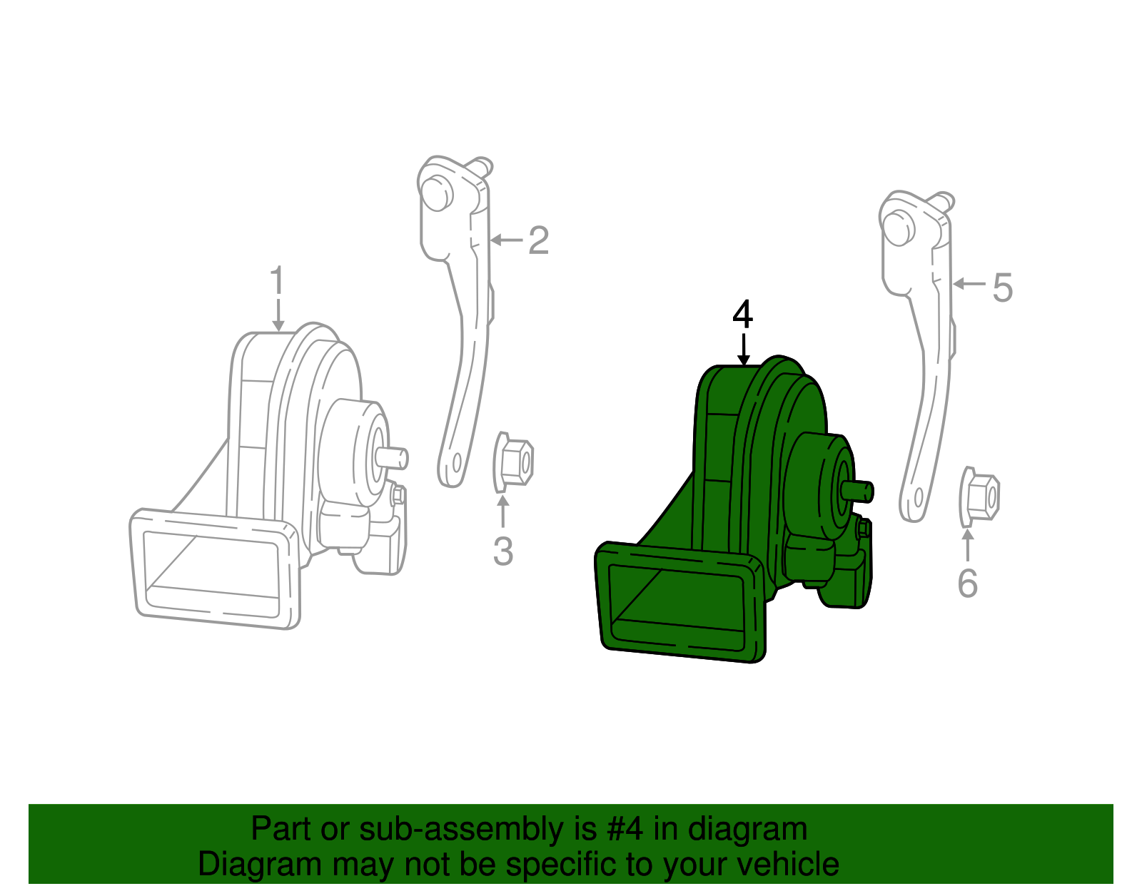 8W0-951-223 - High Note Horn 2017-2025 Audi | Audi OEM Parts Guy