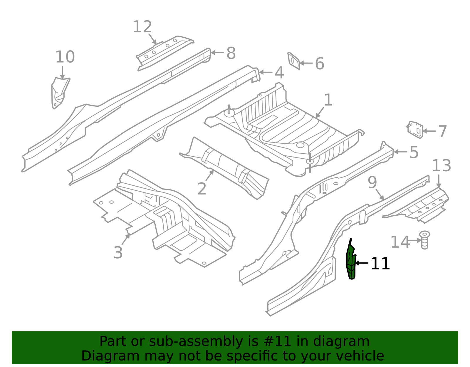 65775-J6000 - Outer Rail Extension 2019-2020 Kia K900 | Kia.Parts Store