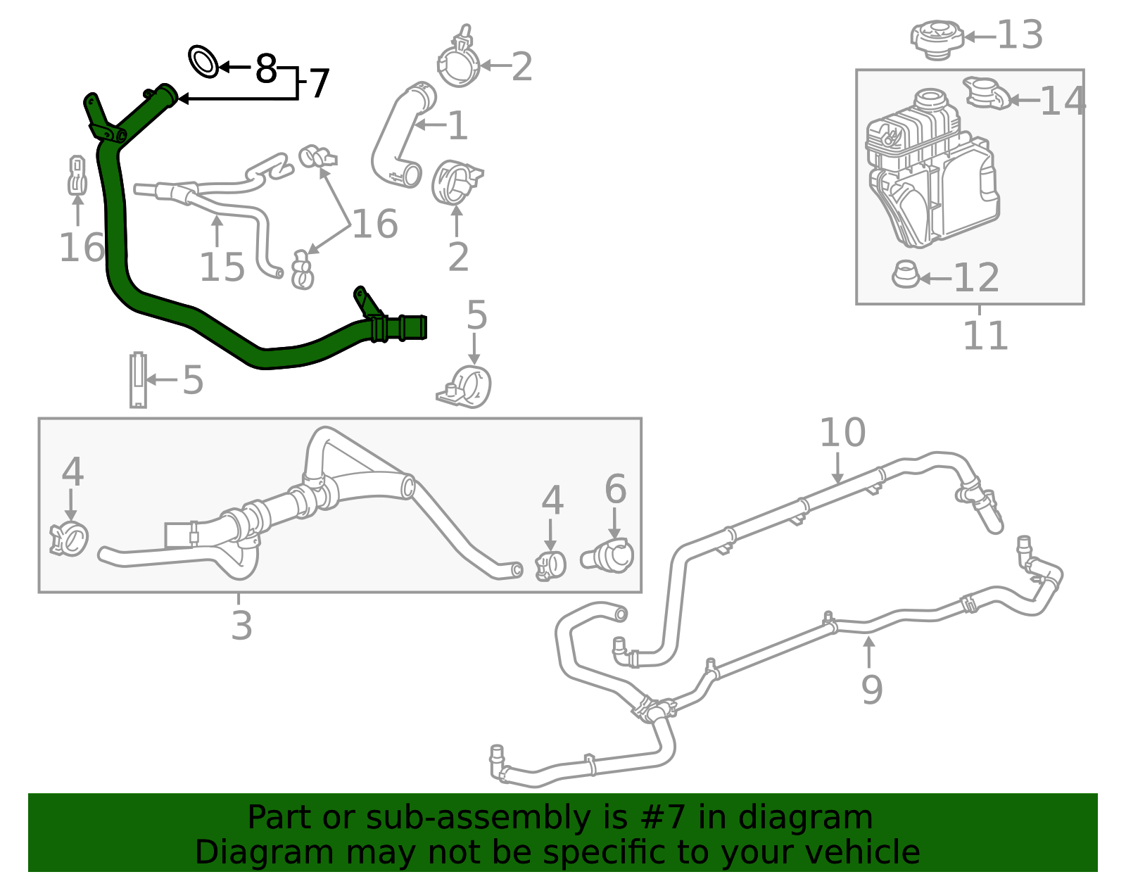 12639879 - Radiator Outlet Pipe 2014-2019 Cadillac CTS | Gateway Buick ...