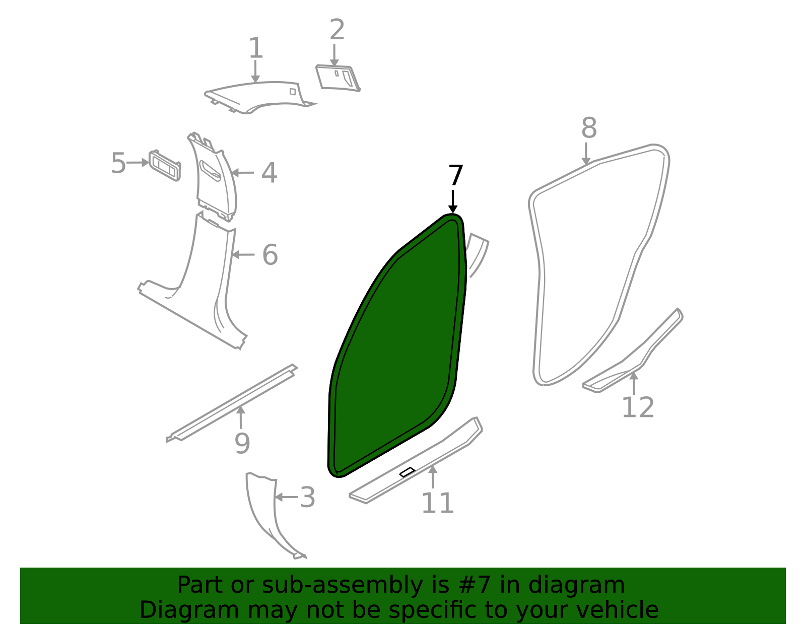 51-72-7-247-258 - Weather-Strip On Body - BMW Parts Exchange