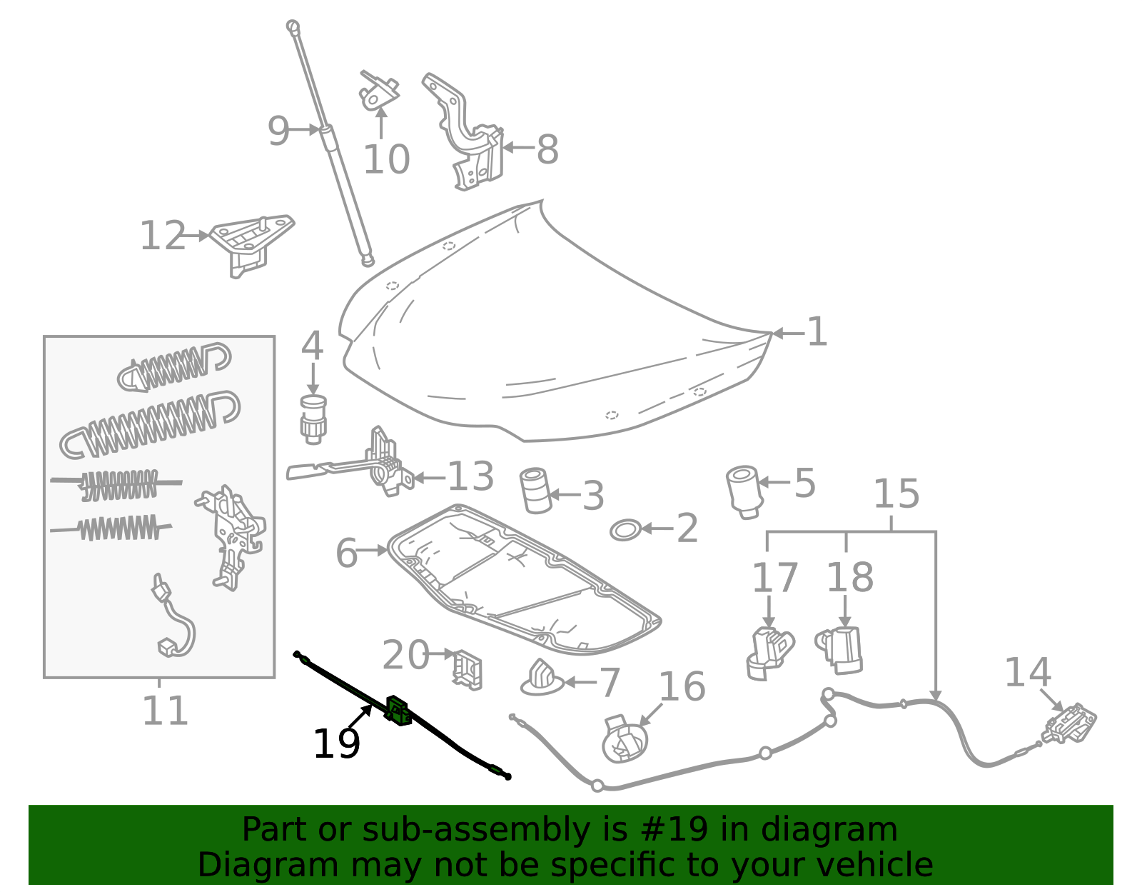 53640-F6010 - High-Quality Hood Release Cable for 2022-2025 Lexus ...