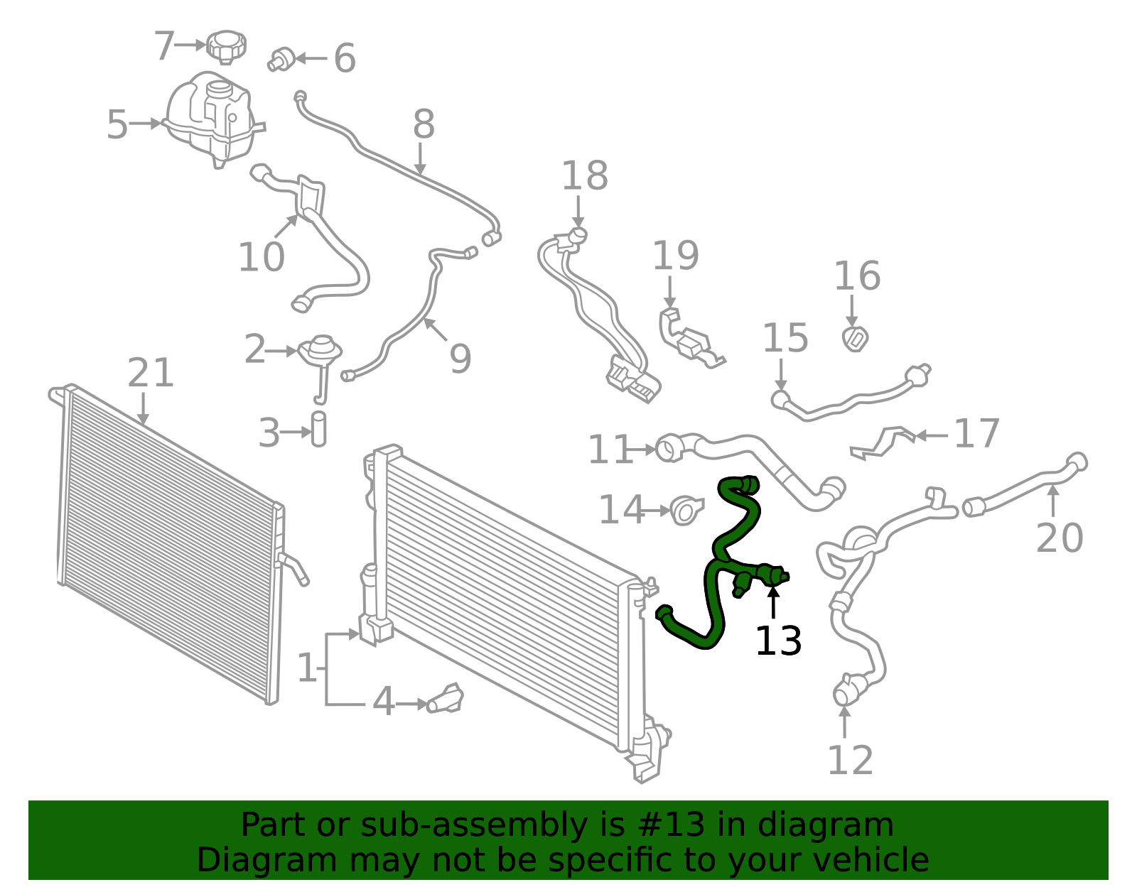 Coolant Hose - Reliable OEM Engine Cooling 31368405 | AutoNation Parts