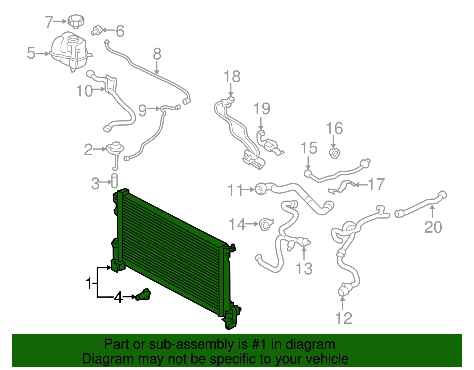 2025 Volvo XC90 Radiator 32441017 | OEM Parts Online
