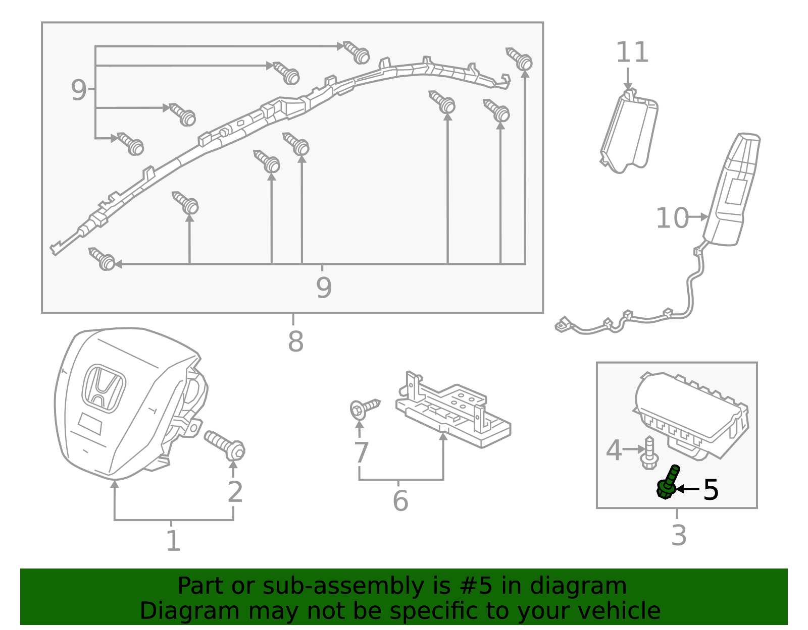 90134-T5A-J01 - Passenger Air Bag Bolt 2016-2025 Honda | Honda Parts Online