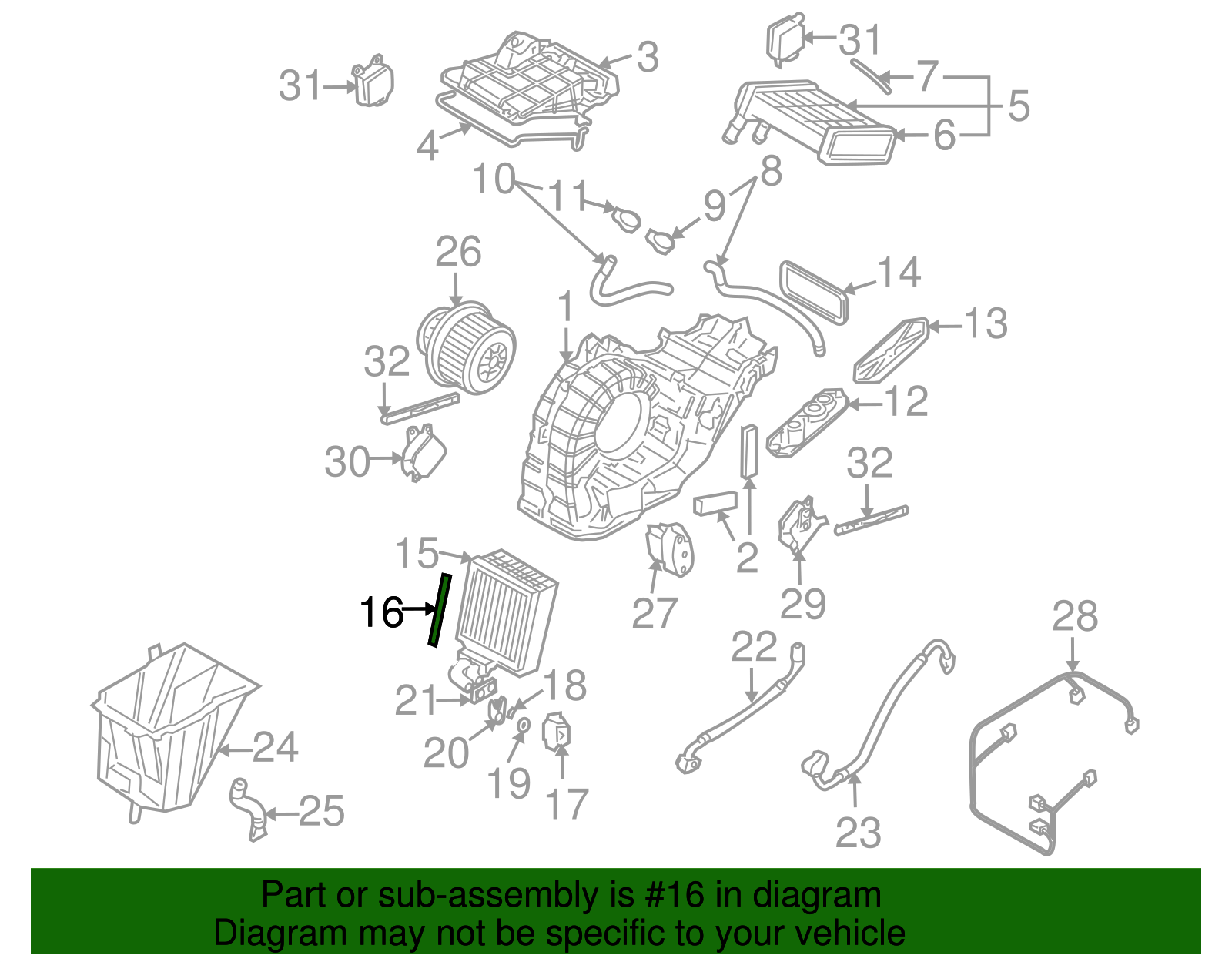 7L0-820-130 - Evaporator Core Gasket 2007-2015 Audi Q7 | Audi OEM Parts Guy