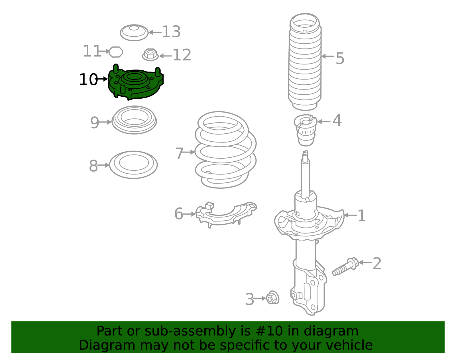2017-2020 Hyundai Elantra Strut Mount 54610-F3000 | OEM Parts Online