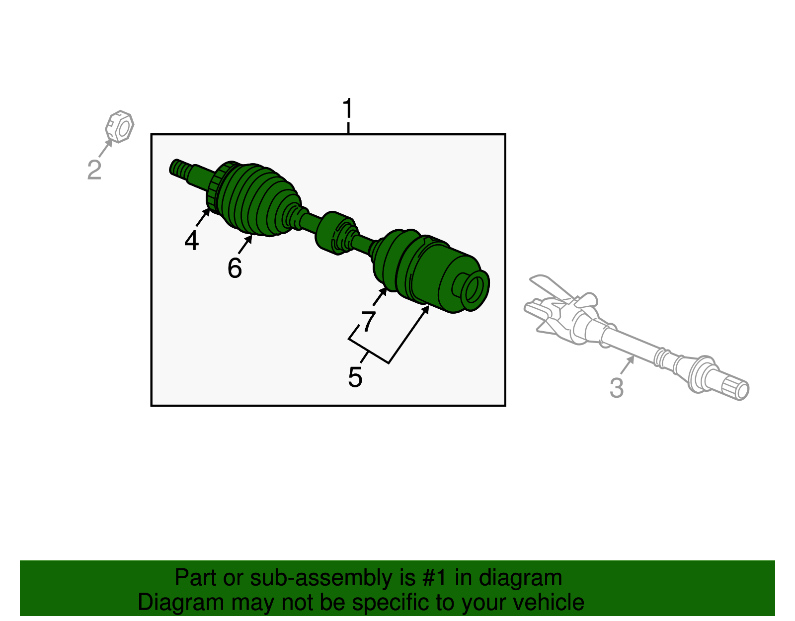 49500-2W600 - Axle Assembly 2014-2015 Kia Sorento | Kia.Parts Store