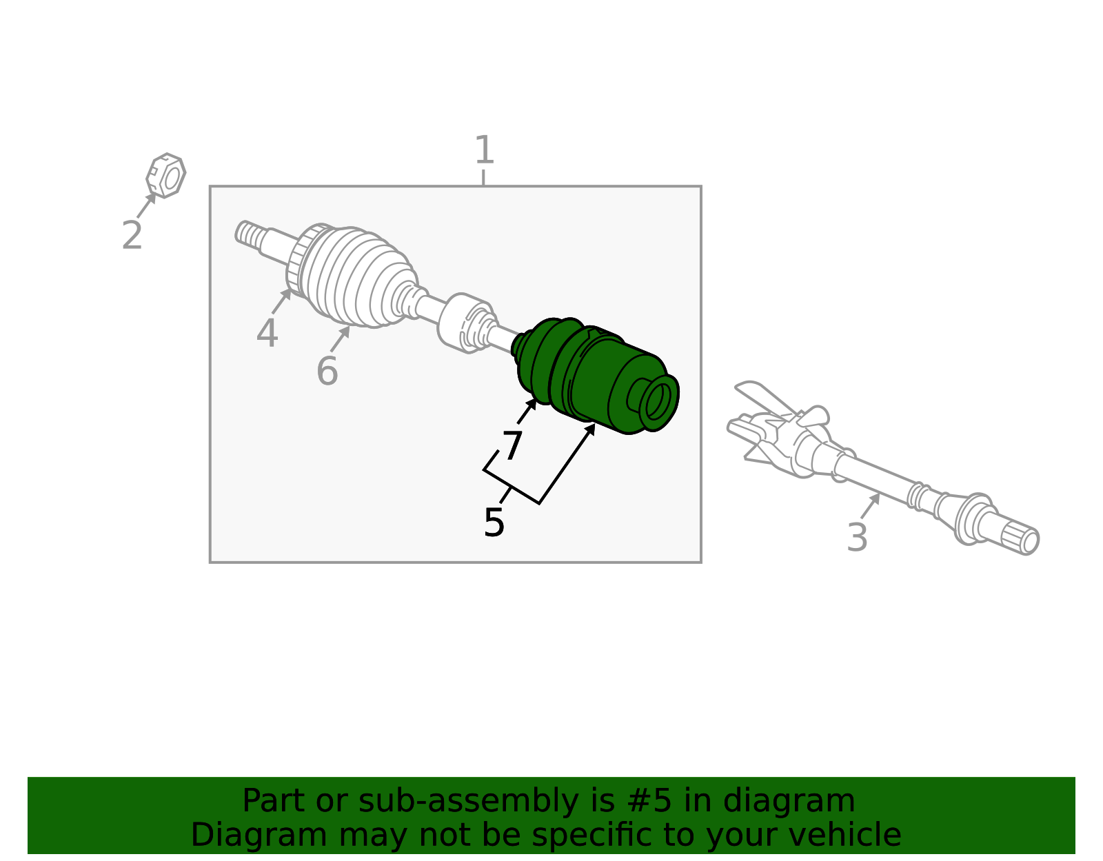 2014-2015 Kia Sorento Inner Cv Joint 49582-2W600 | TascaParts.com