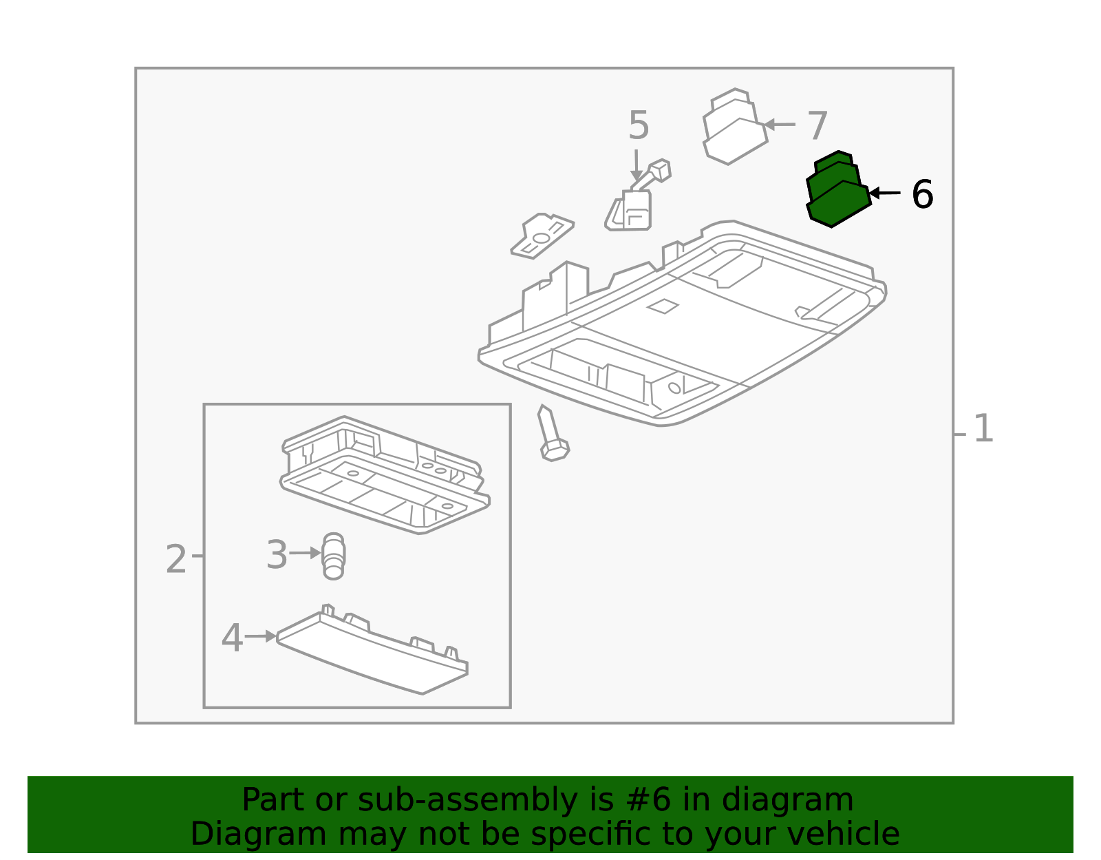 2011-2017 GM Light Neutral Sunroof Tilt Position Switch 13273243 ...