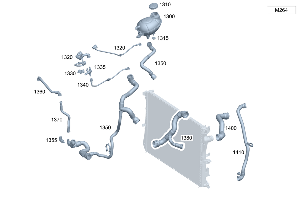 238-501-92-00 - Coolant Hose 2016-2023 Mercedes-Benz | Mercedes-Benz ...