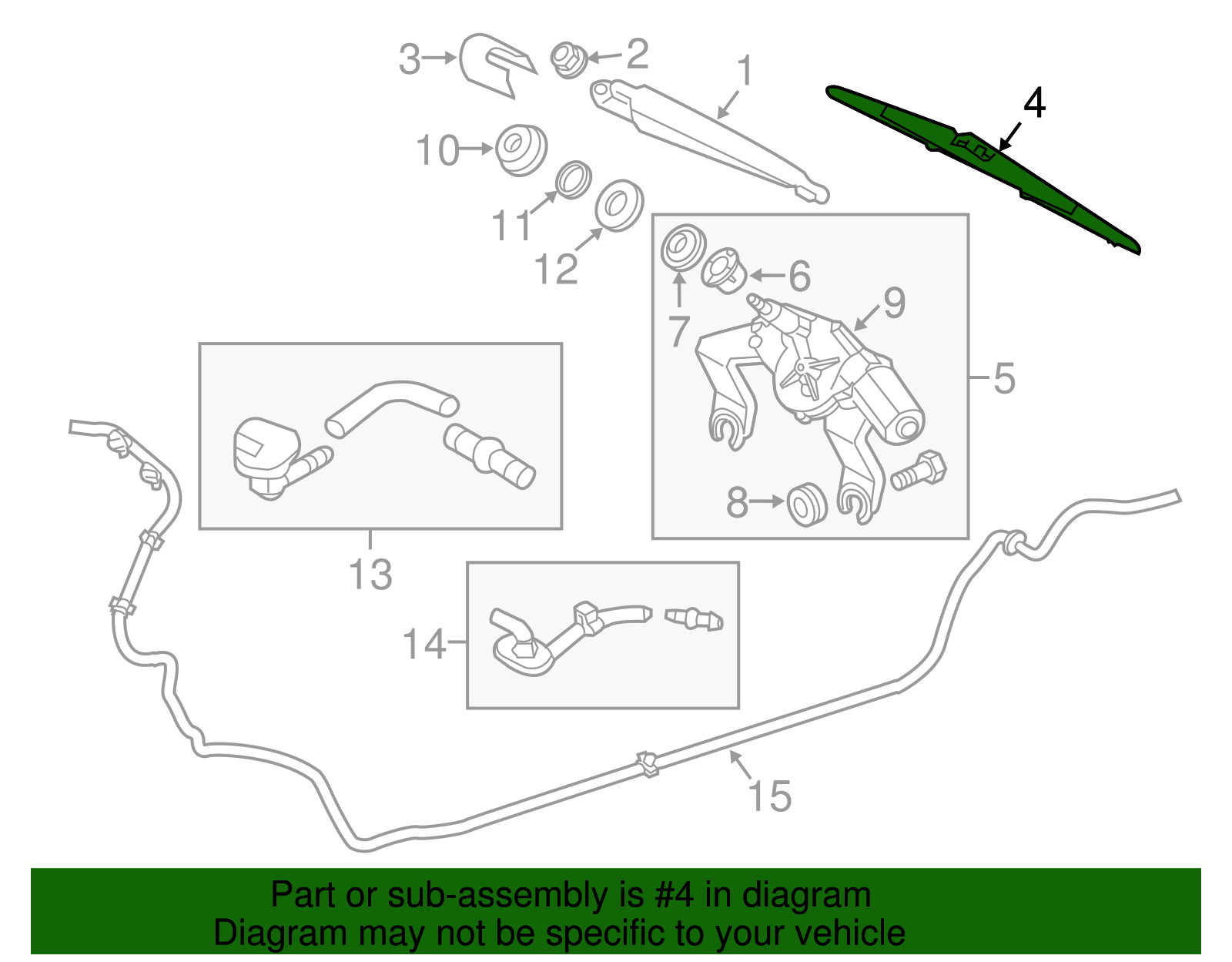 98850-3W000 - Wiper Blade 2011-2014 Kia Sportage | Kia.Parts Store