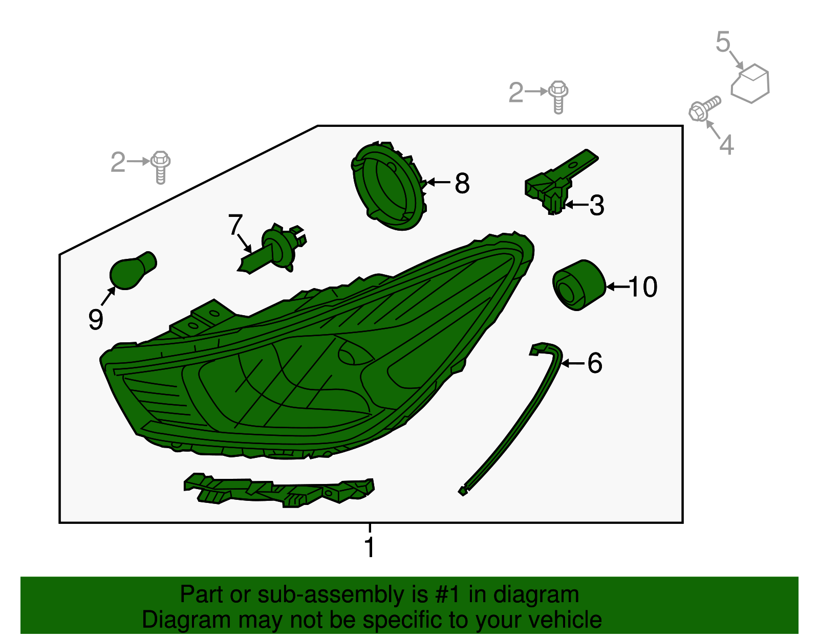 92101-H9000 - Headlamp Assembly 2018-2023 Kia Rio | Kia.Parts Store