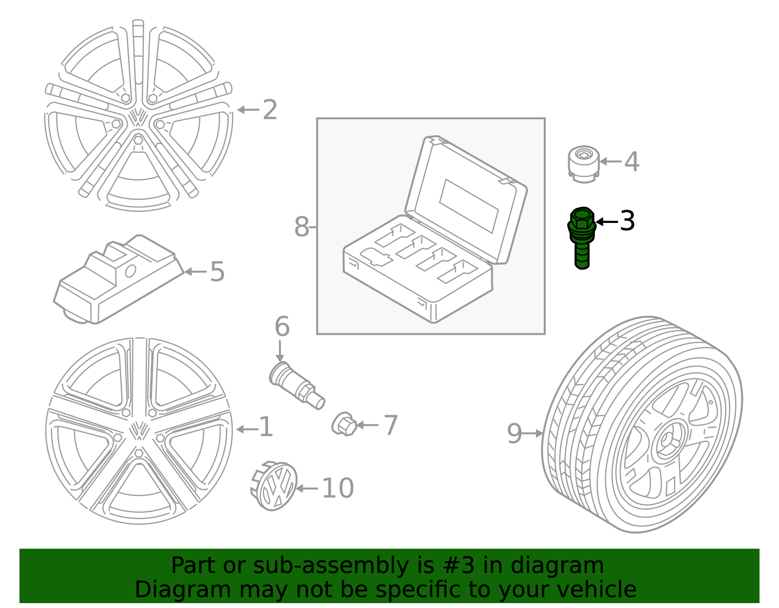 2004-2017 Volkswagen Touareg Wheel Bolt WHT-002-529 | OEM Parts Online