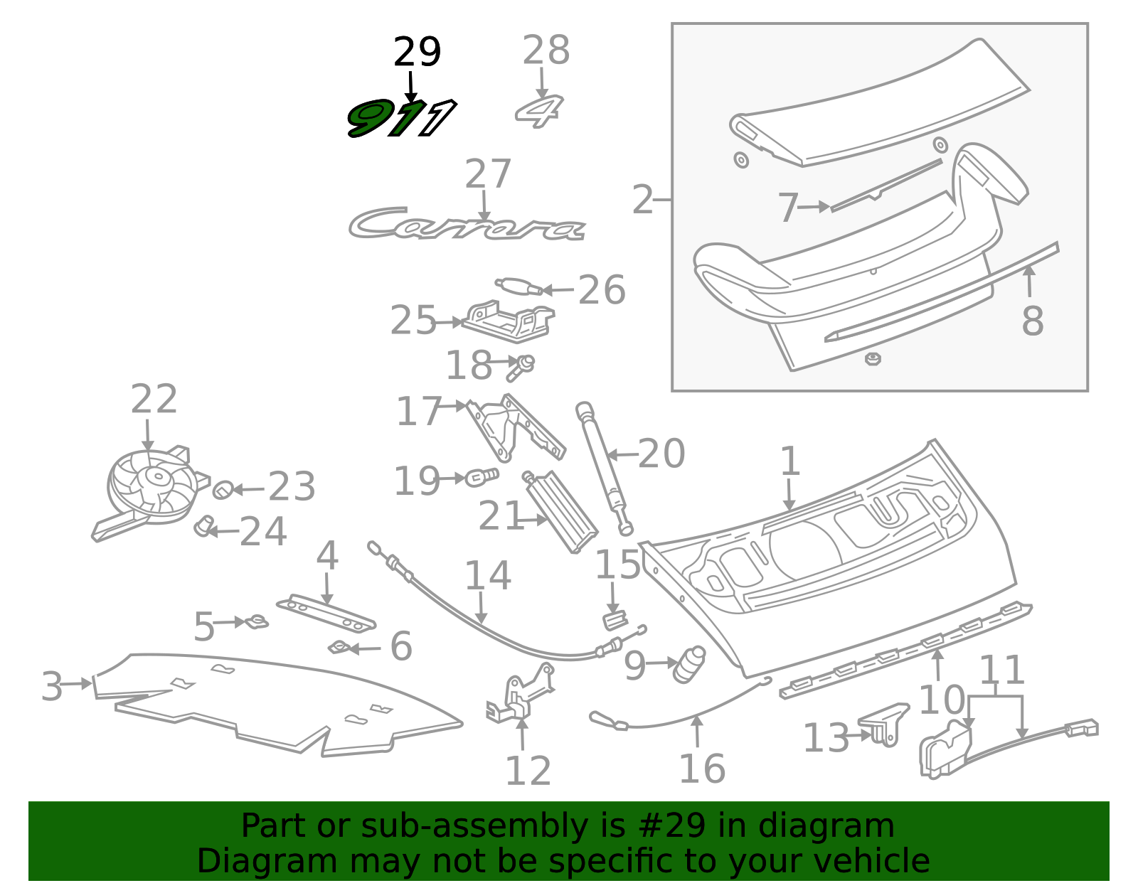 2004-2005 Porsche 911 "911" logo for Porsche 996 "40 Years of 911 ...
