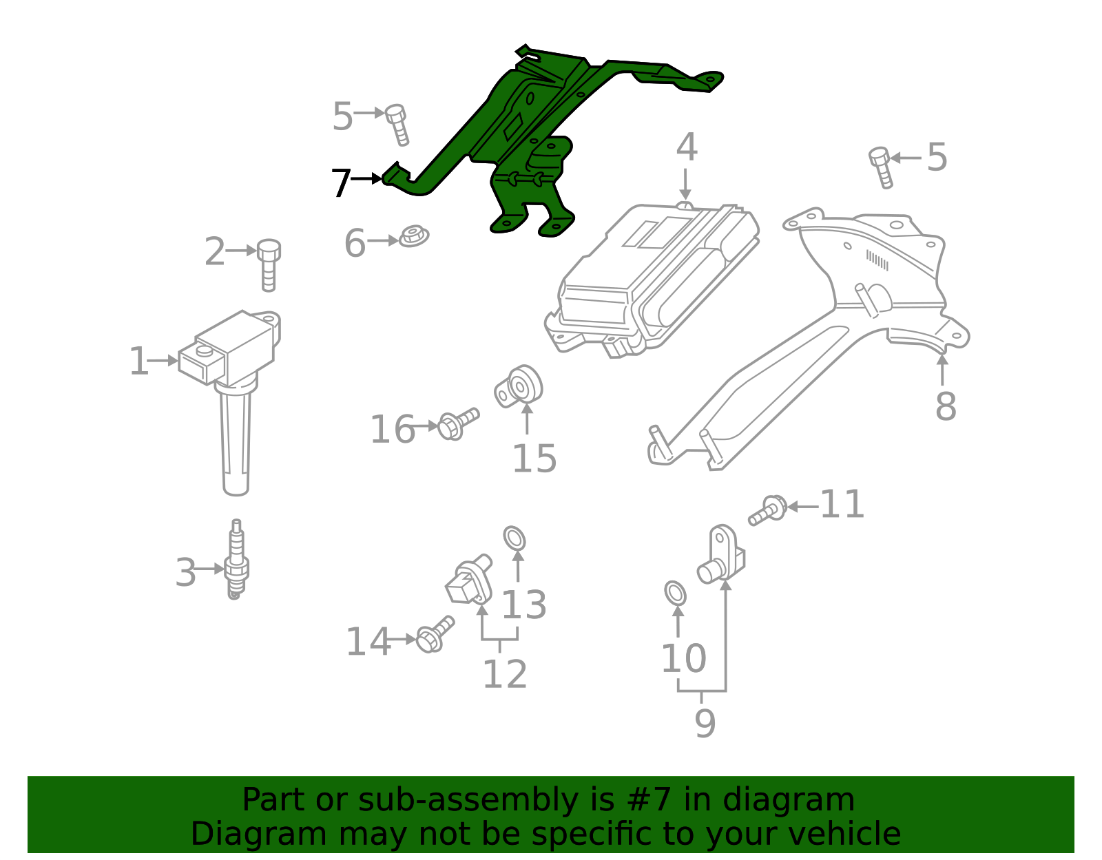 PX35-18-945A - Engine Control Module Bracket - 2019 2020 Mazda CX-5 ...