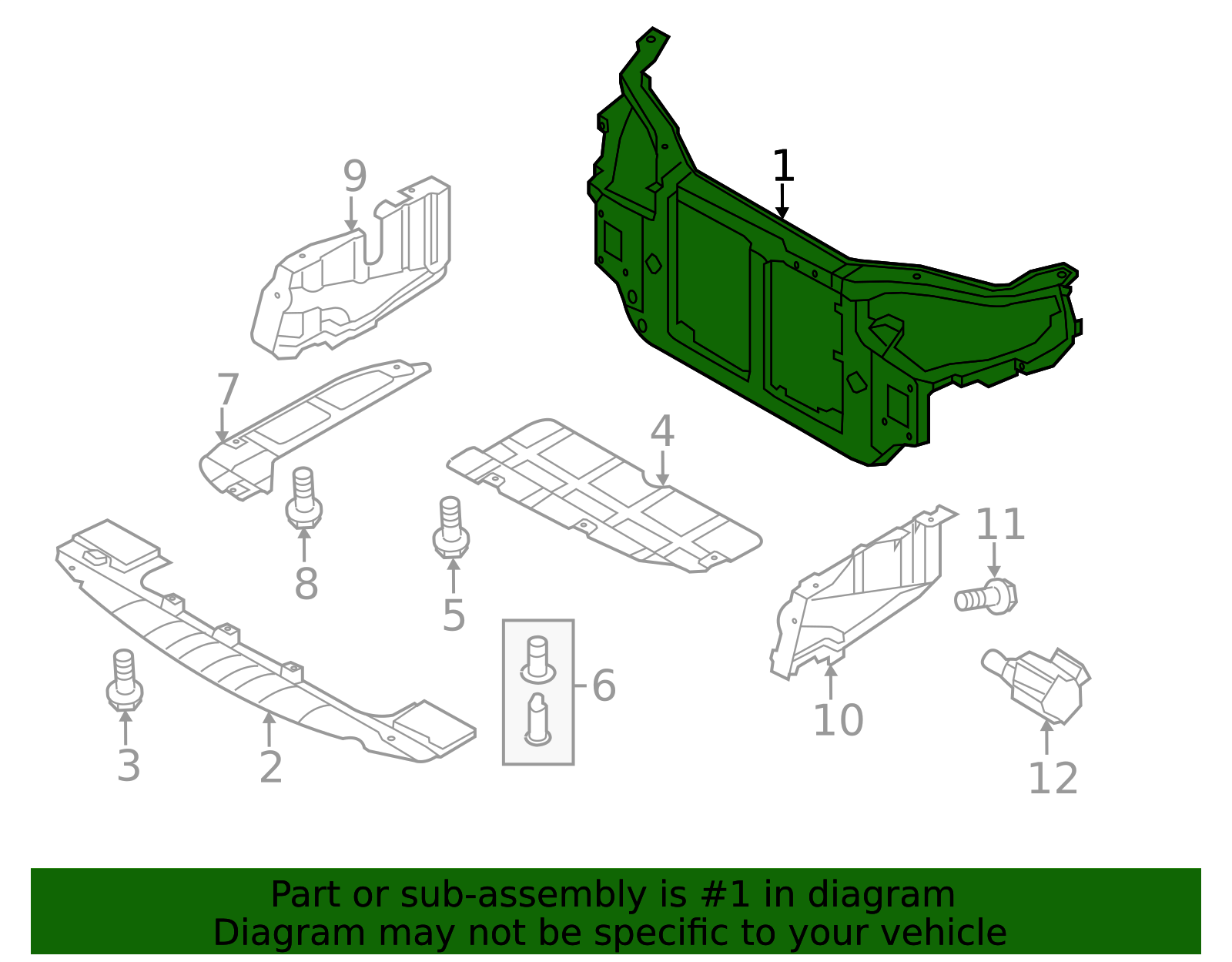 2010-2013 Kia Radiator Support 64101-1M000 | OEM Parts Online