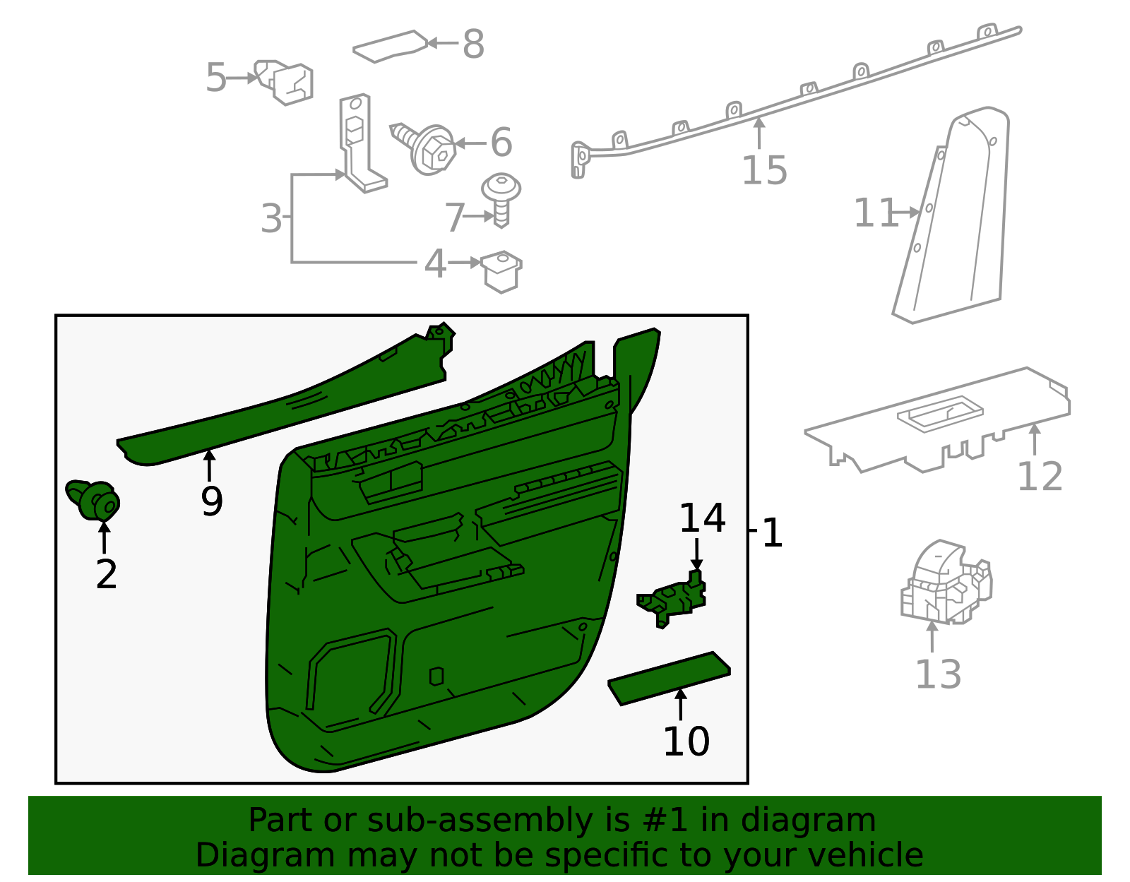 67640-0C770-C4 - Door Interior Trim Panel 2022-2024 Toyota Tundra ...