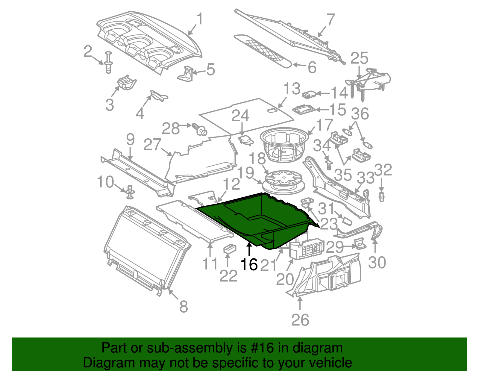 211-690-07-00-9F08 - Spare Tire Panel 2003-2010 Mercedes-Benz ...