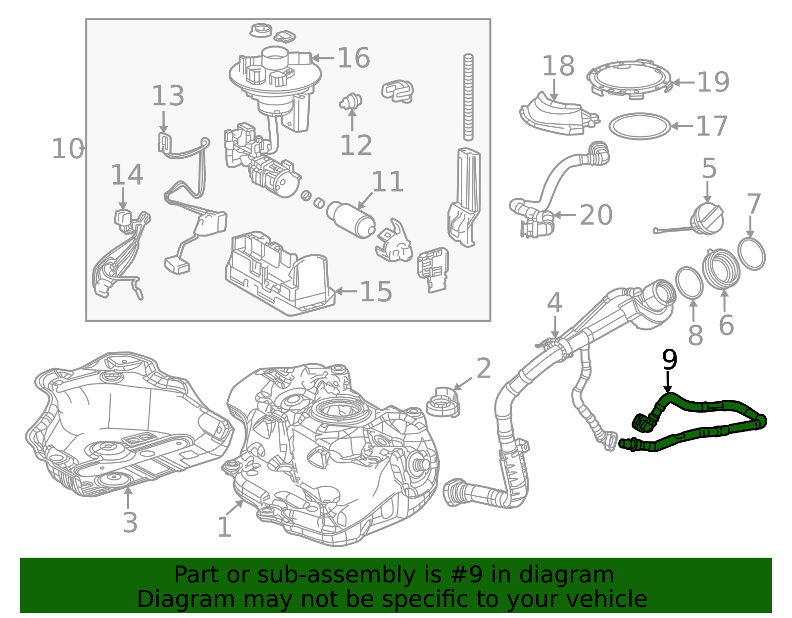 2023-2026 Toyota Corolla Cross Fuel Tank Vent Hose 77404-0A220 | Toyota ...