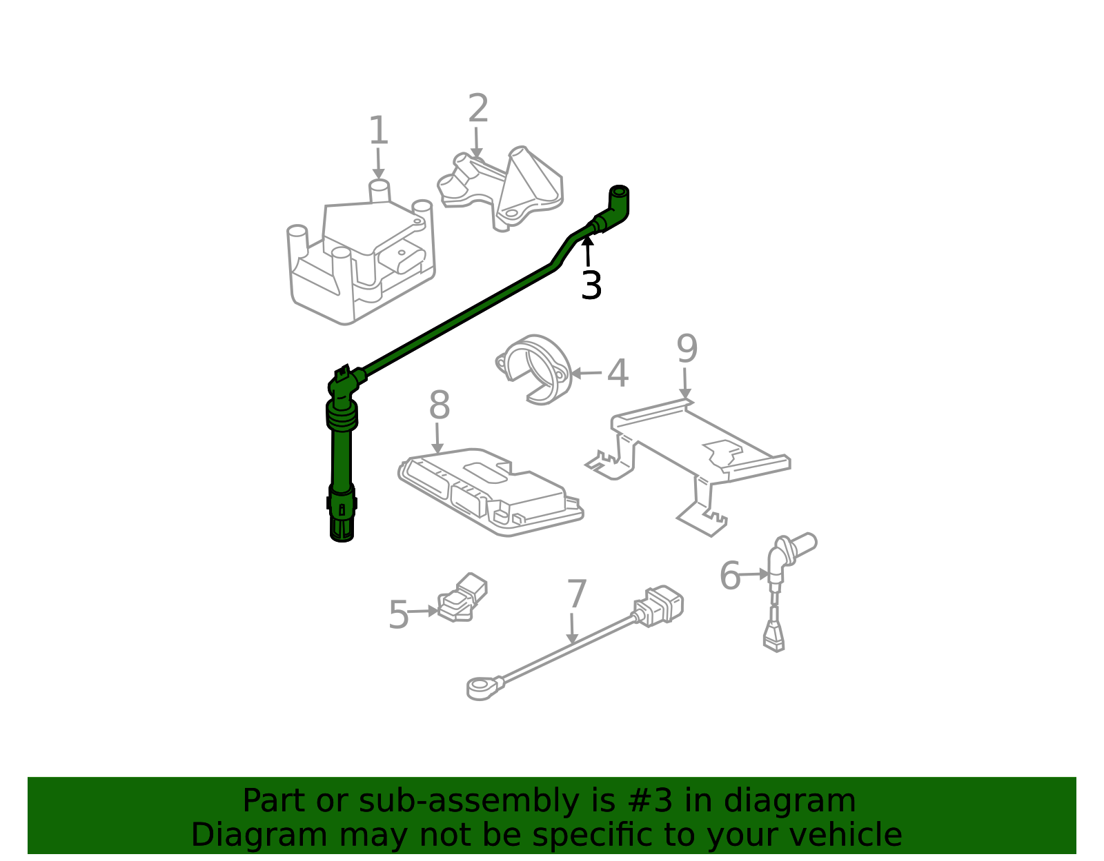 1999-2006 Volkswagen Spark Plug Wire 06A-905-430-AN | VW Direct Auto Parts