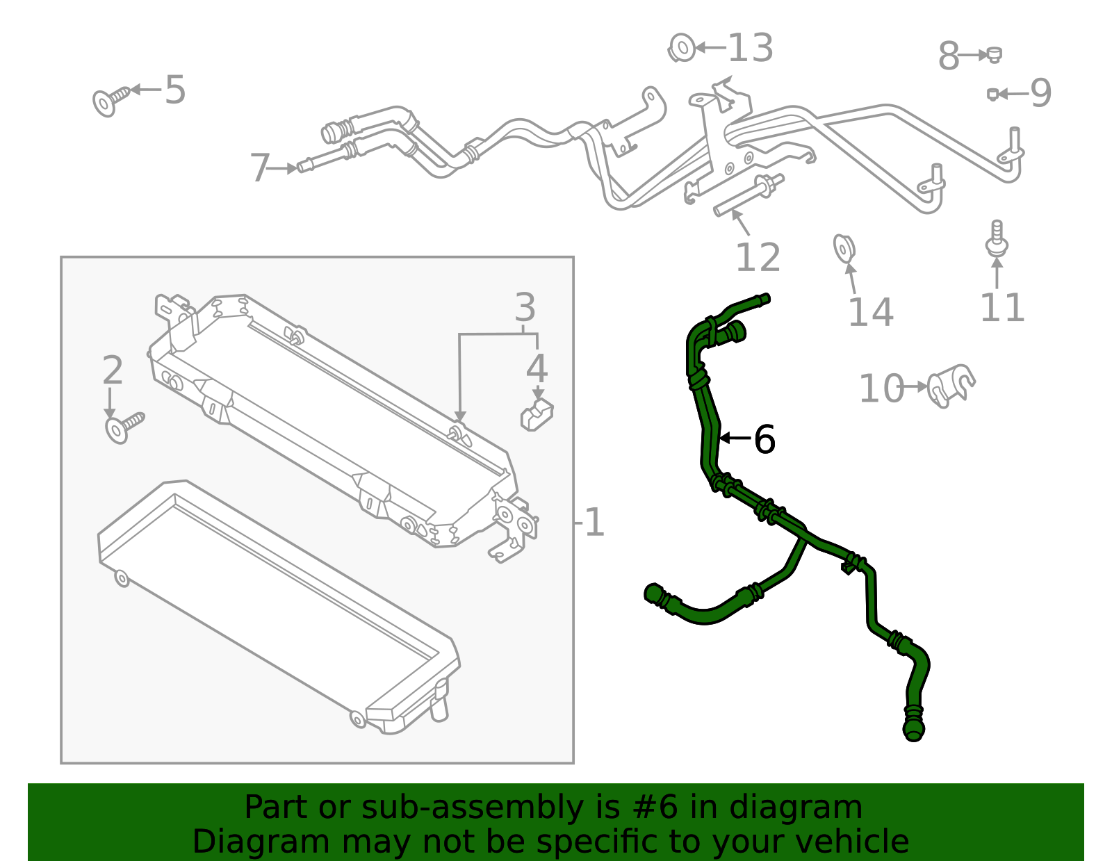 2020-2022 Ford Mustang Cooler Line KR3Z-7R081-B | Miracle Ford Parts