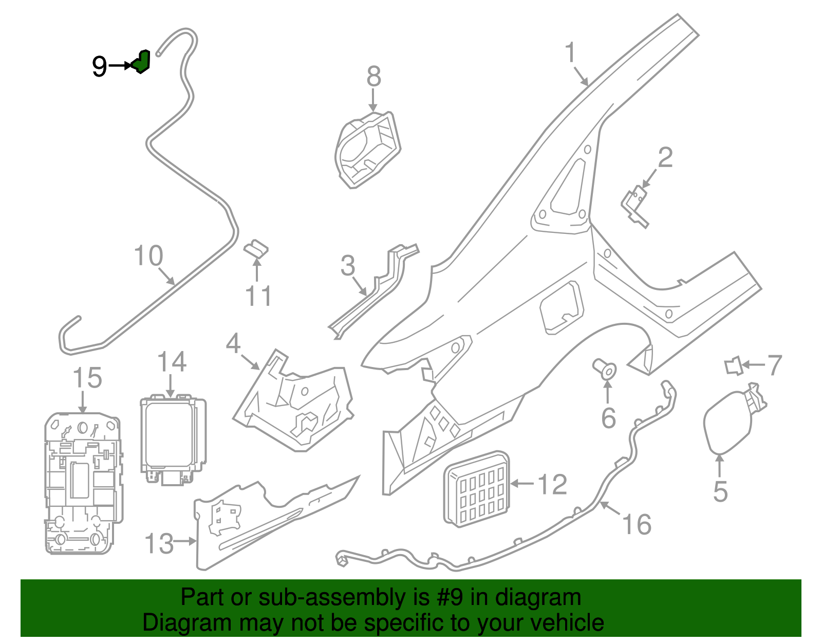 2013-2019 Nissan Sentra Lock 78827-3SG0A | Nissan Parts Central