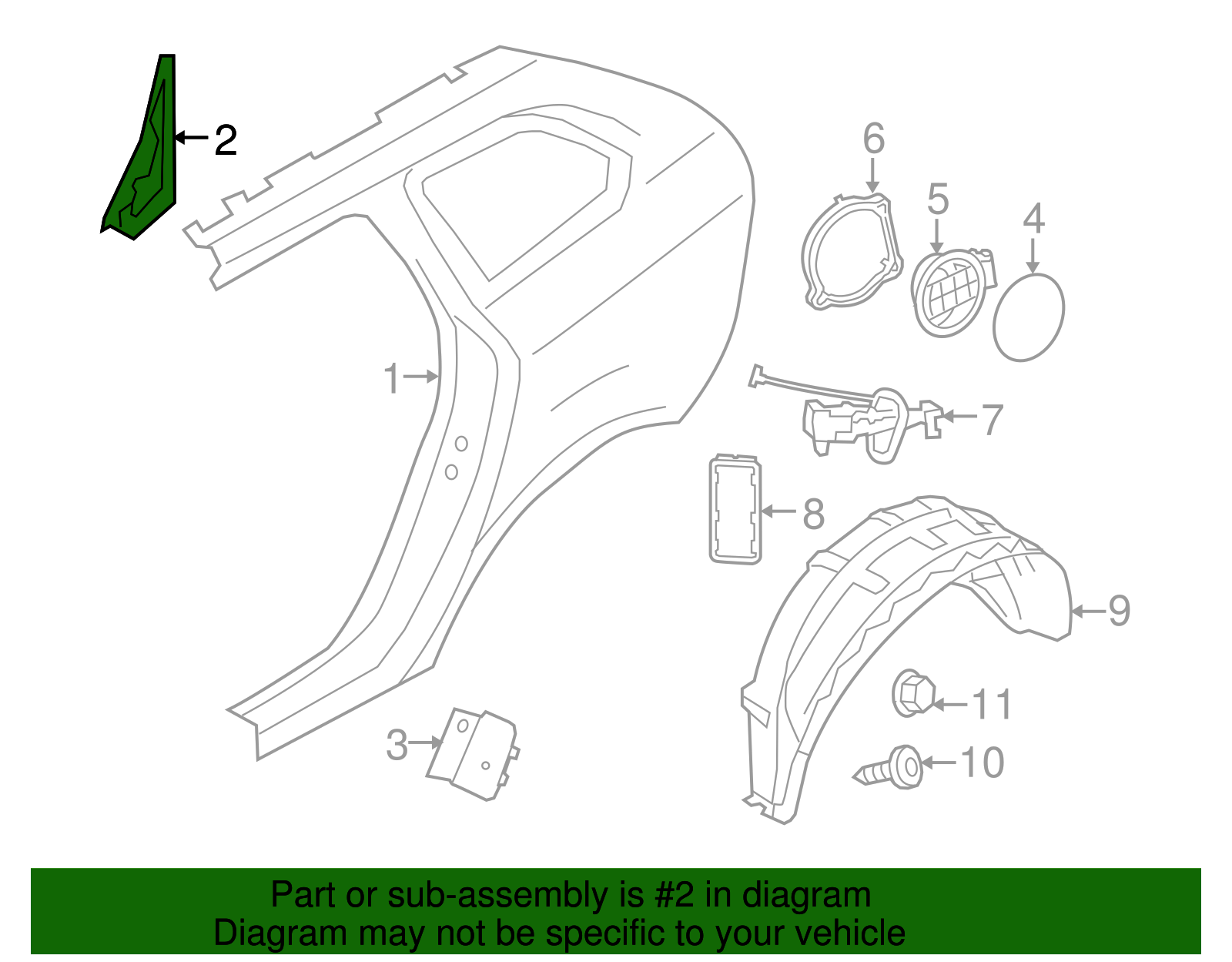 31395022 - Side Panel - 2010-2017 Volvo XC60 | Volvo OEM Parts Direct