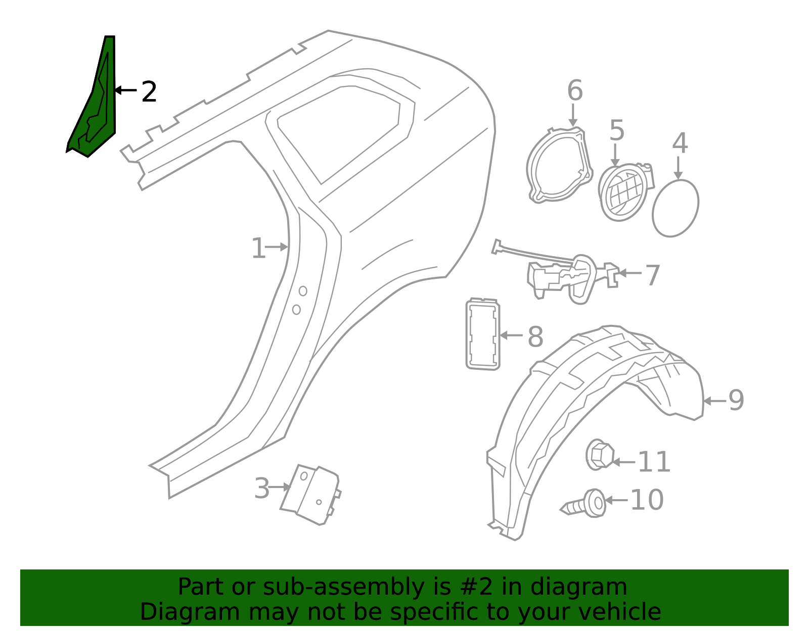 2010-2017 Volvo XC60 Side Panel - Passenger Side (RH) 31395023 ...