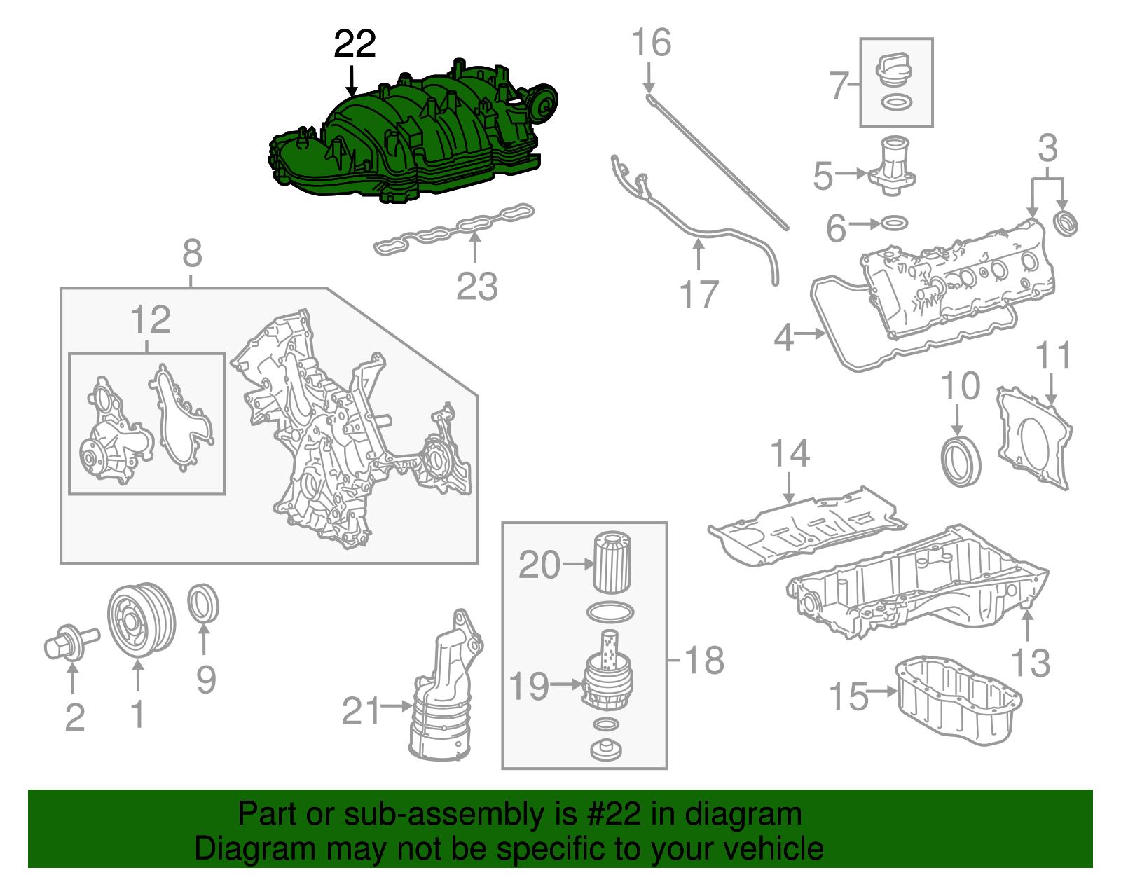 2008-2021 Toyota Land Cruiser Engine Intake Manifold 17120-38033 ...