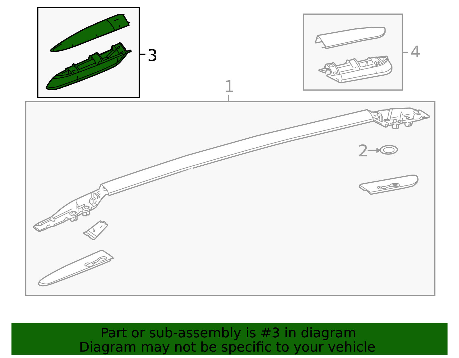 Genuine Official Toyota Rail Cover part# 63401-0R030-B1 for Ourisman ...