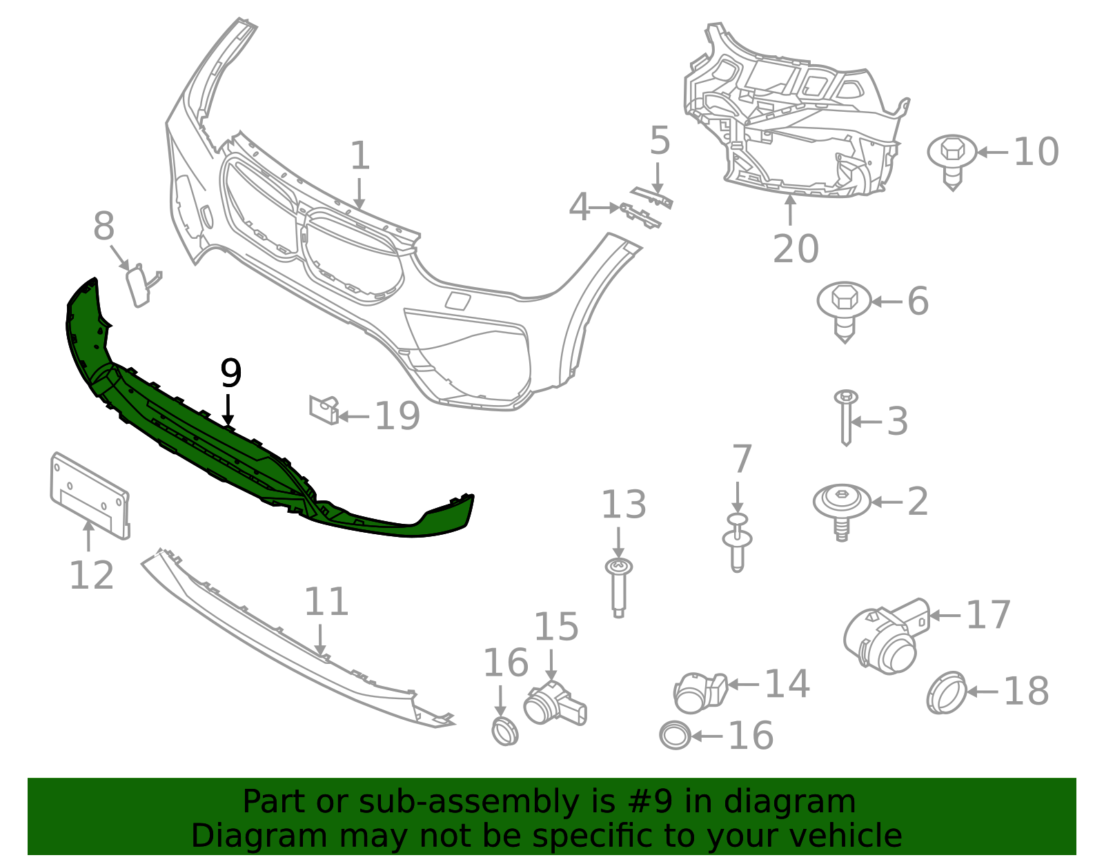 51115a0b080 - 2020-2022 BMW X1 Lower Cover (51-11-5-A0B-080) | BMW of ...