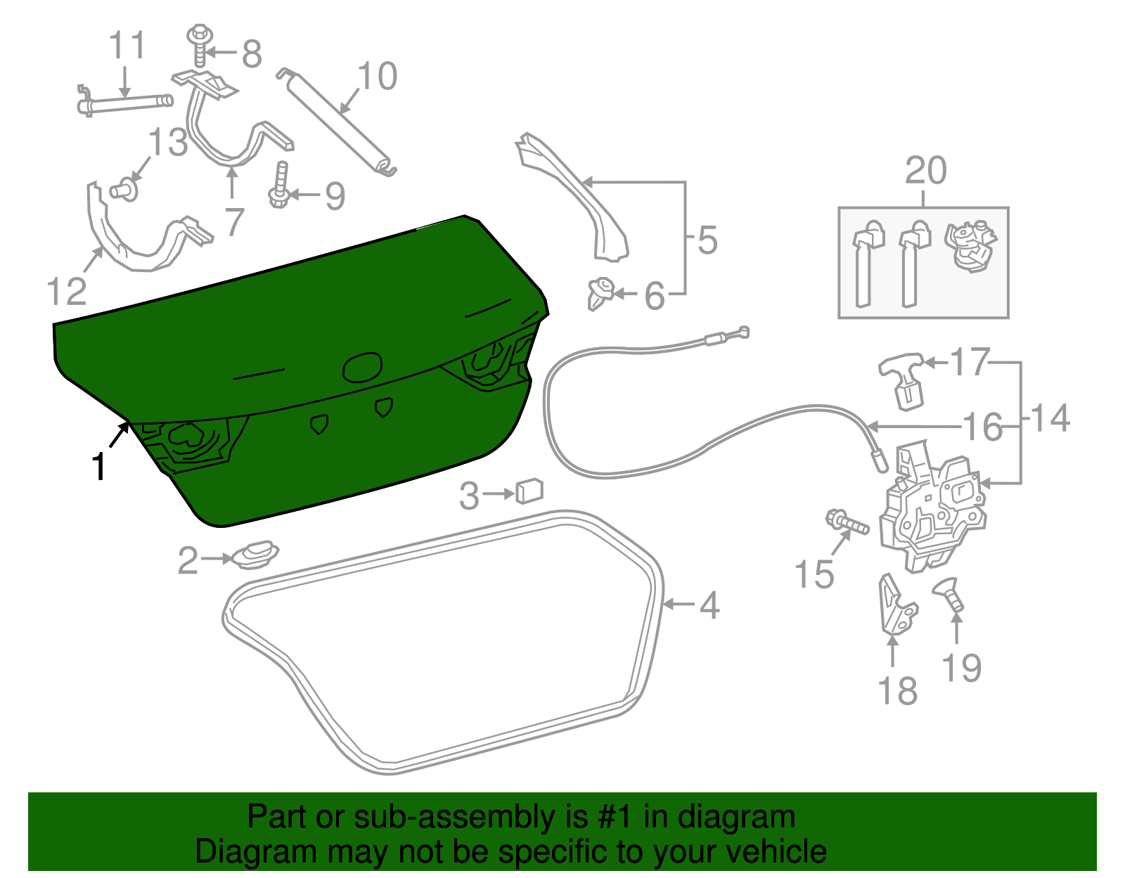 2018-2024 Toyota Camry Trunk Lid 64401-06E00 | OEM Parts Online