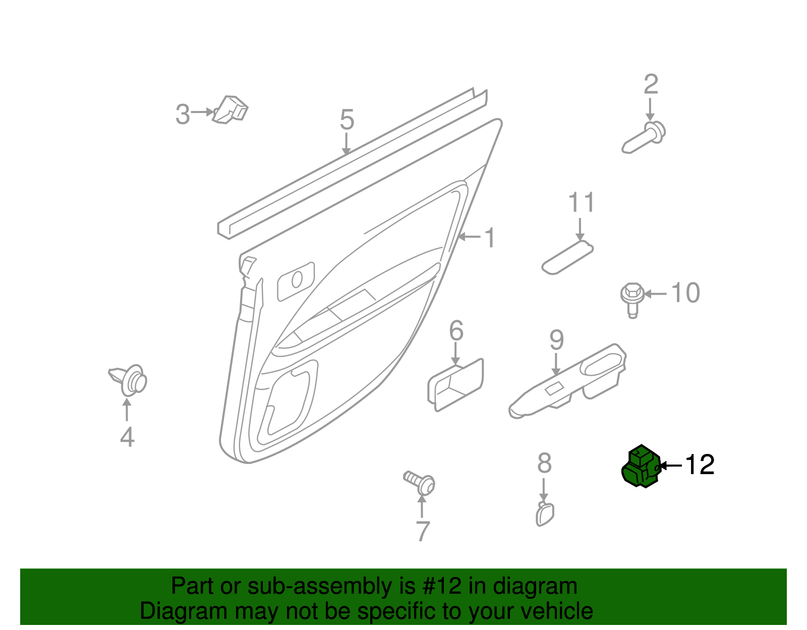 2011-2016 Ford | Window Switch | BE5Z-14529-AA | Walls' Ford Parts