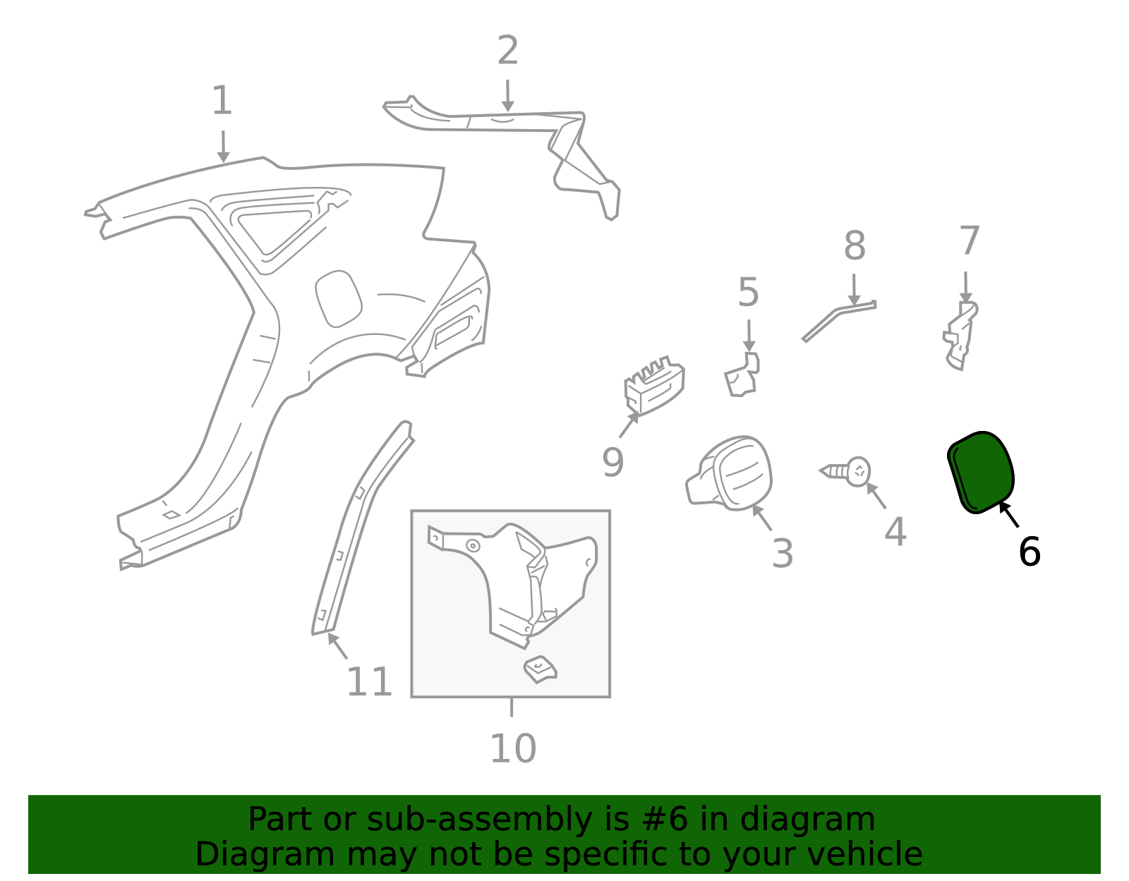 74481-TP6-A01 - Lid Fuel Filler - 2010-2015 Honda | Honda Car Parts Direct