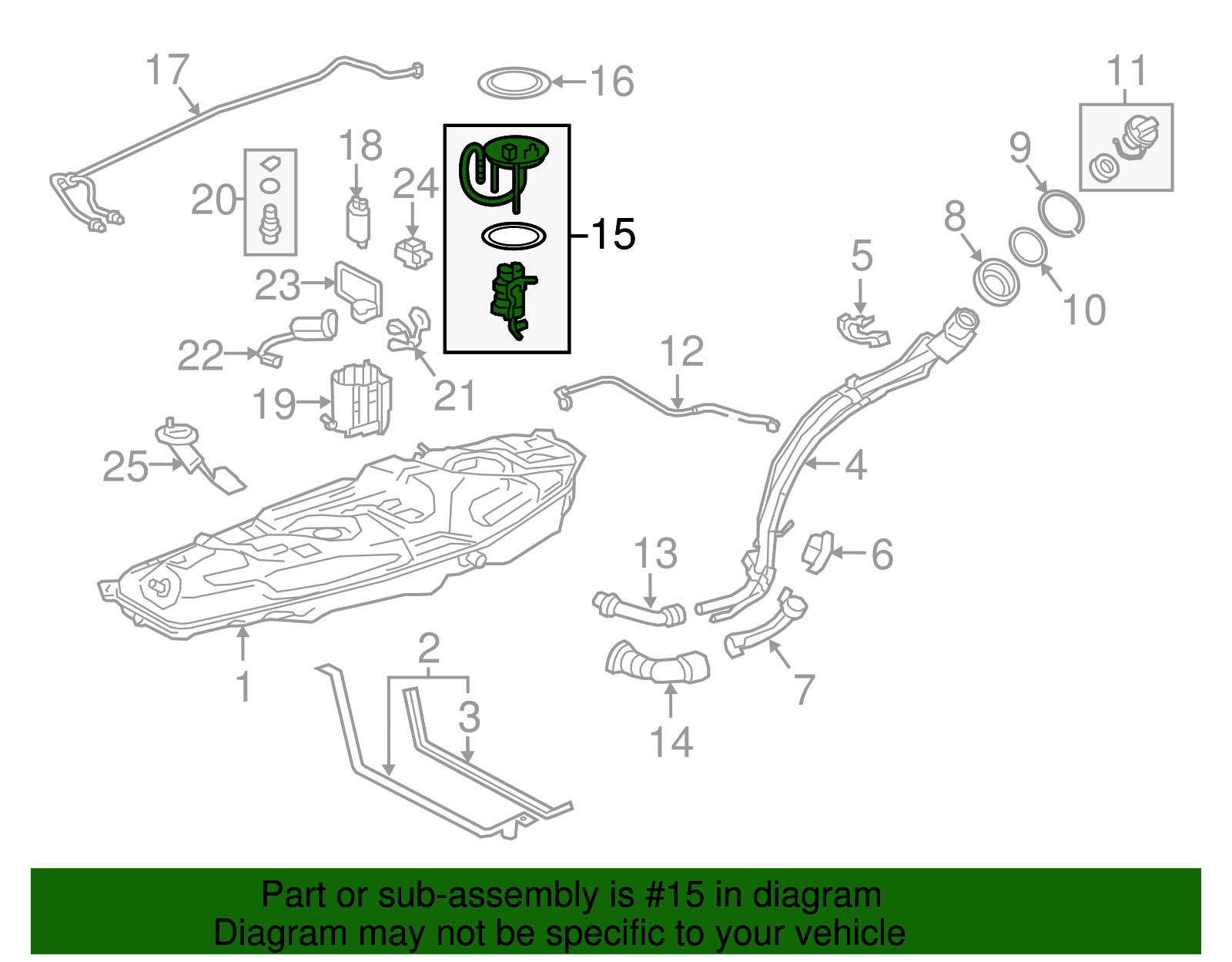 2015-2024 Lexus | Fuel Pump Gasket | 23224-36020 | OEM Vehicle Parts