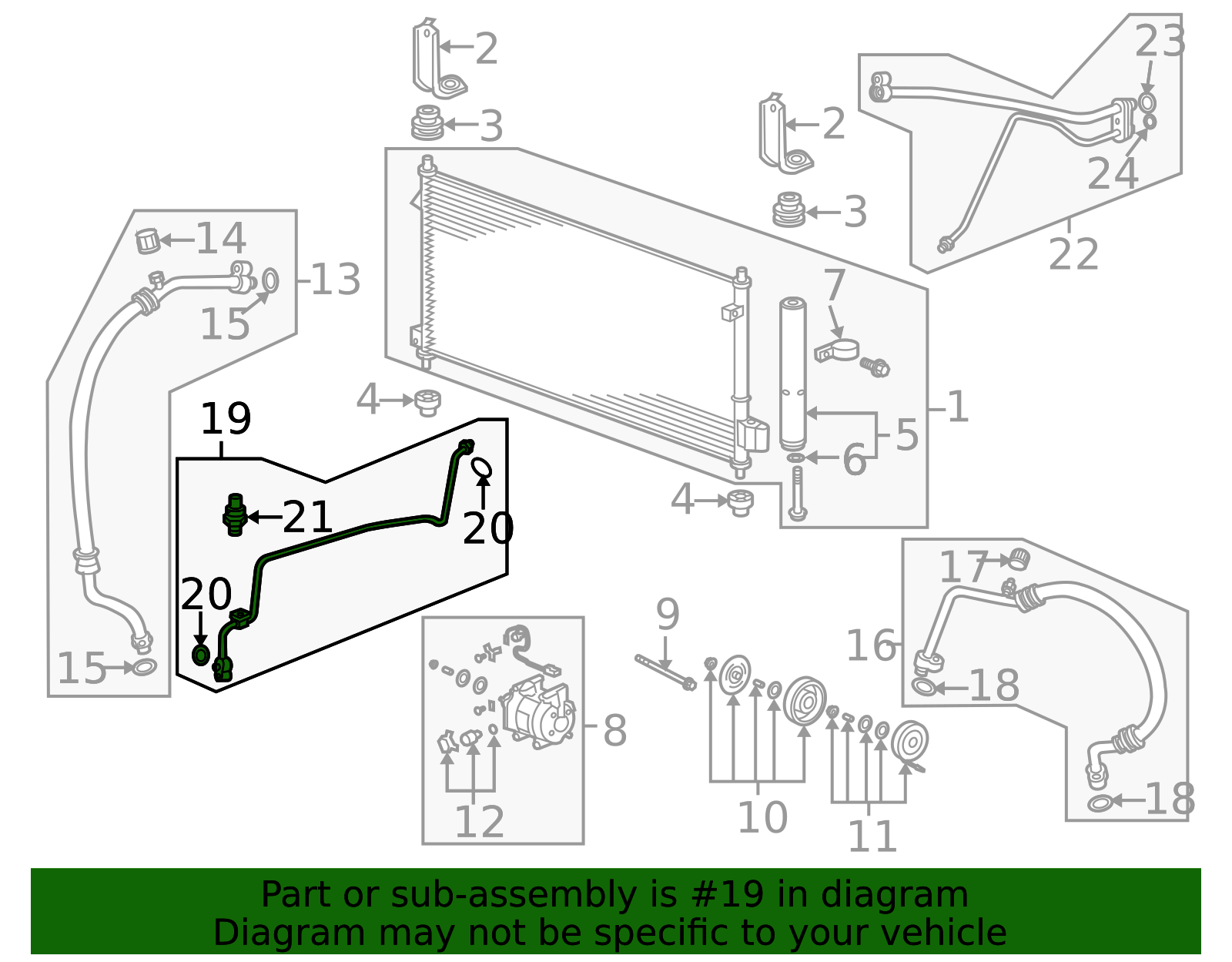 2009-2013 Honda Fit Front AC Line 80341-TF0-G01 | OEM Parts Online