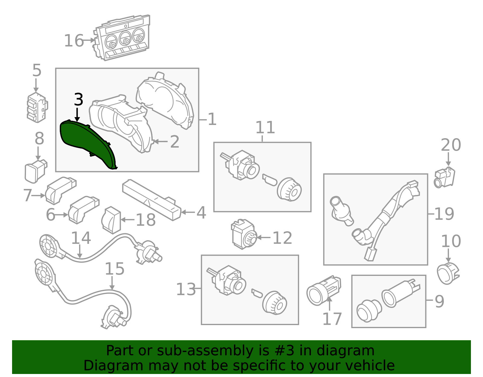 2013-2020 Toyota Cluster Lens SU003-02619 | MotorMotor