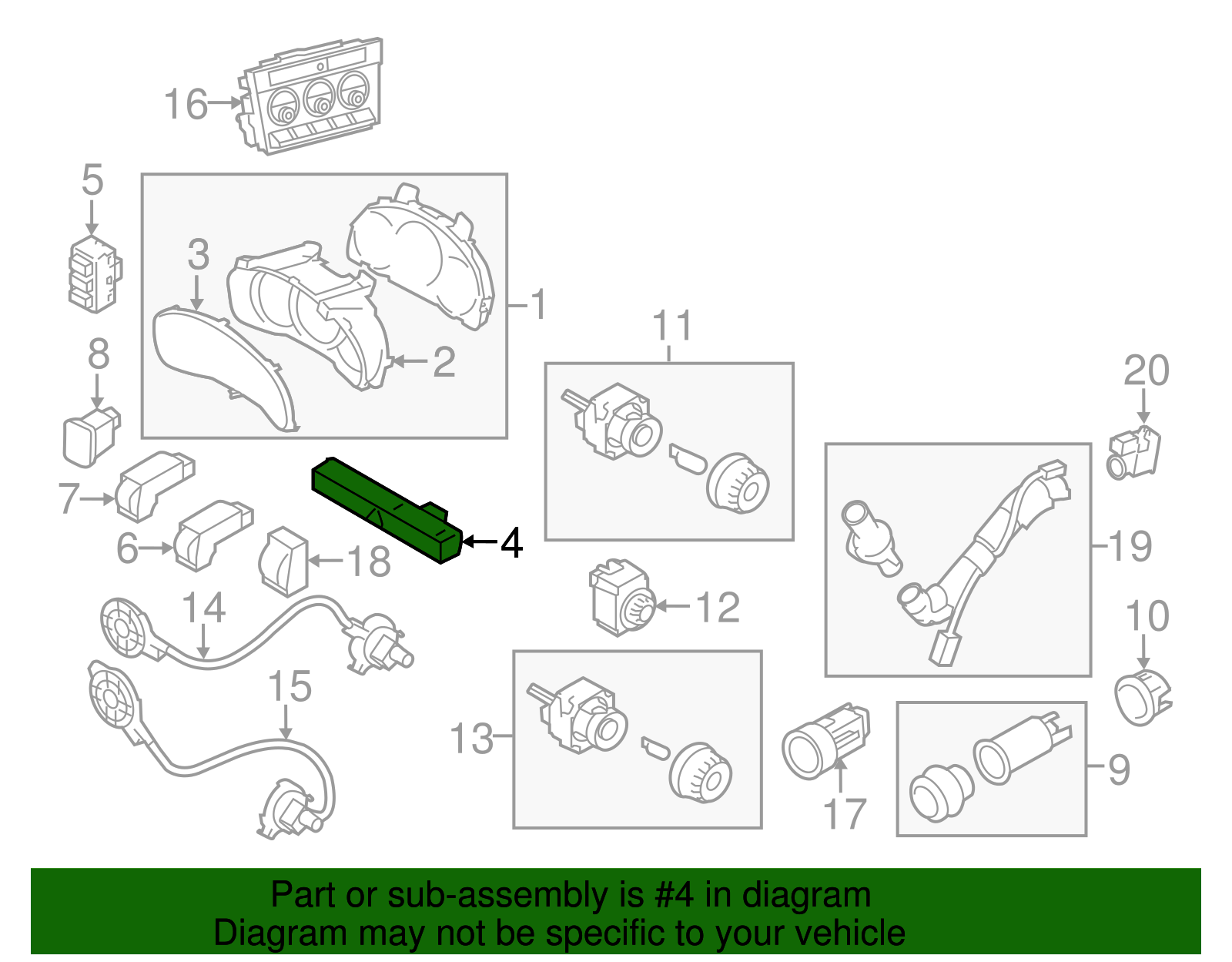 2013-2015 Scion FR-S Hazard Switch SU003-04586 | Toyota Parts Center