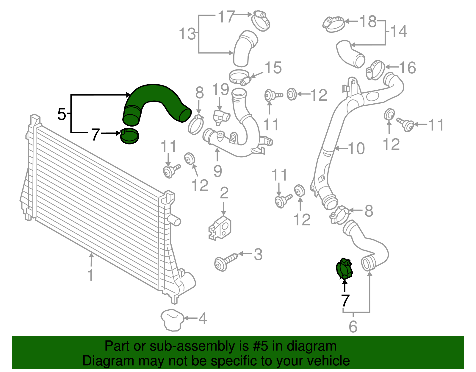 5Q0-145-834 - Front Hose 2015-2025 Volkswagen | Volkswagen Parts Catalog
