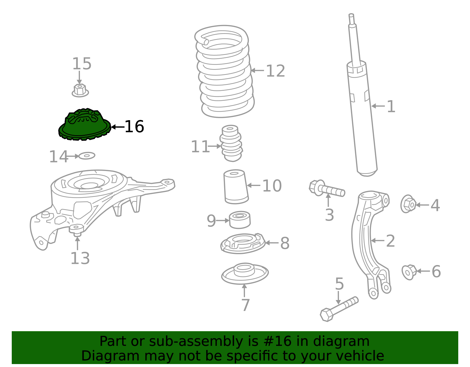2002-2018 Audi Upper Mount 8E0-412-377-C | OEM Parts Online
