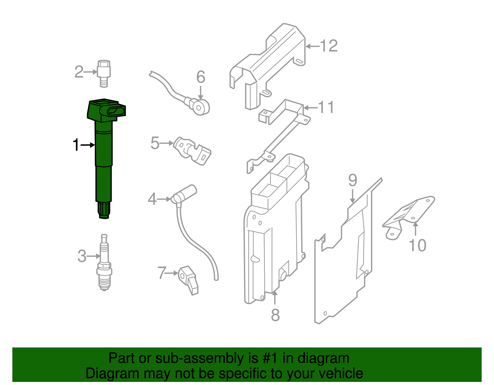 2004-2018 Porsche Cayenne Ignition Coil PAB-905-715 | Sunset Porsche Parts