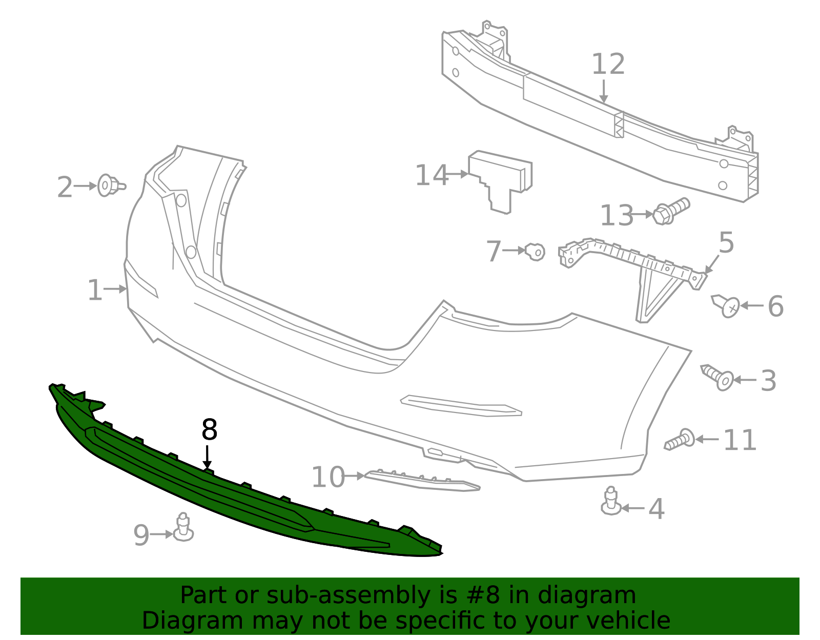 71510-TXM-A11 - 2019-2022 Honda Insight - Garnish Assembly Rear Bumper ...