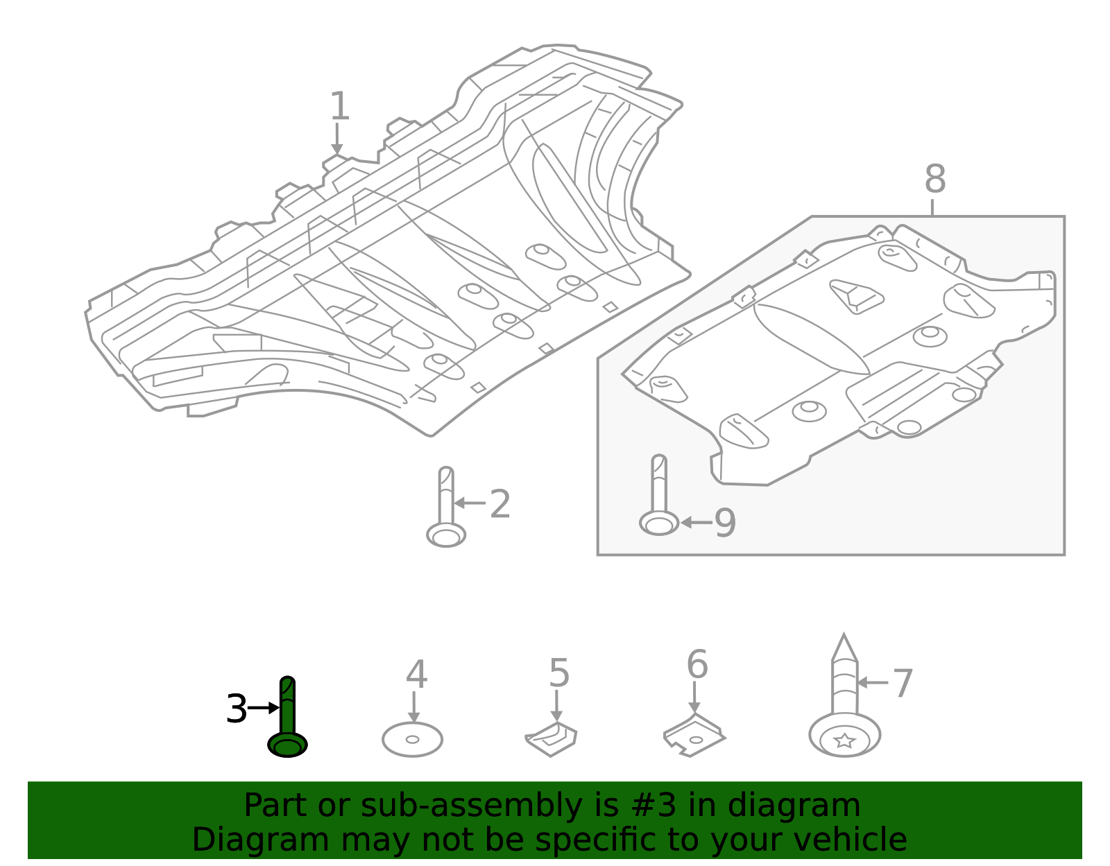 2011-2018 Audi Splash Shield Fastener 4H0-805-121 | AudiUSAParts.com